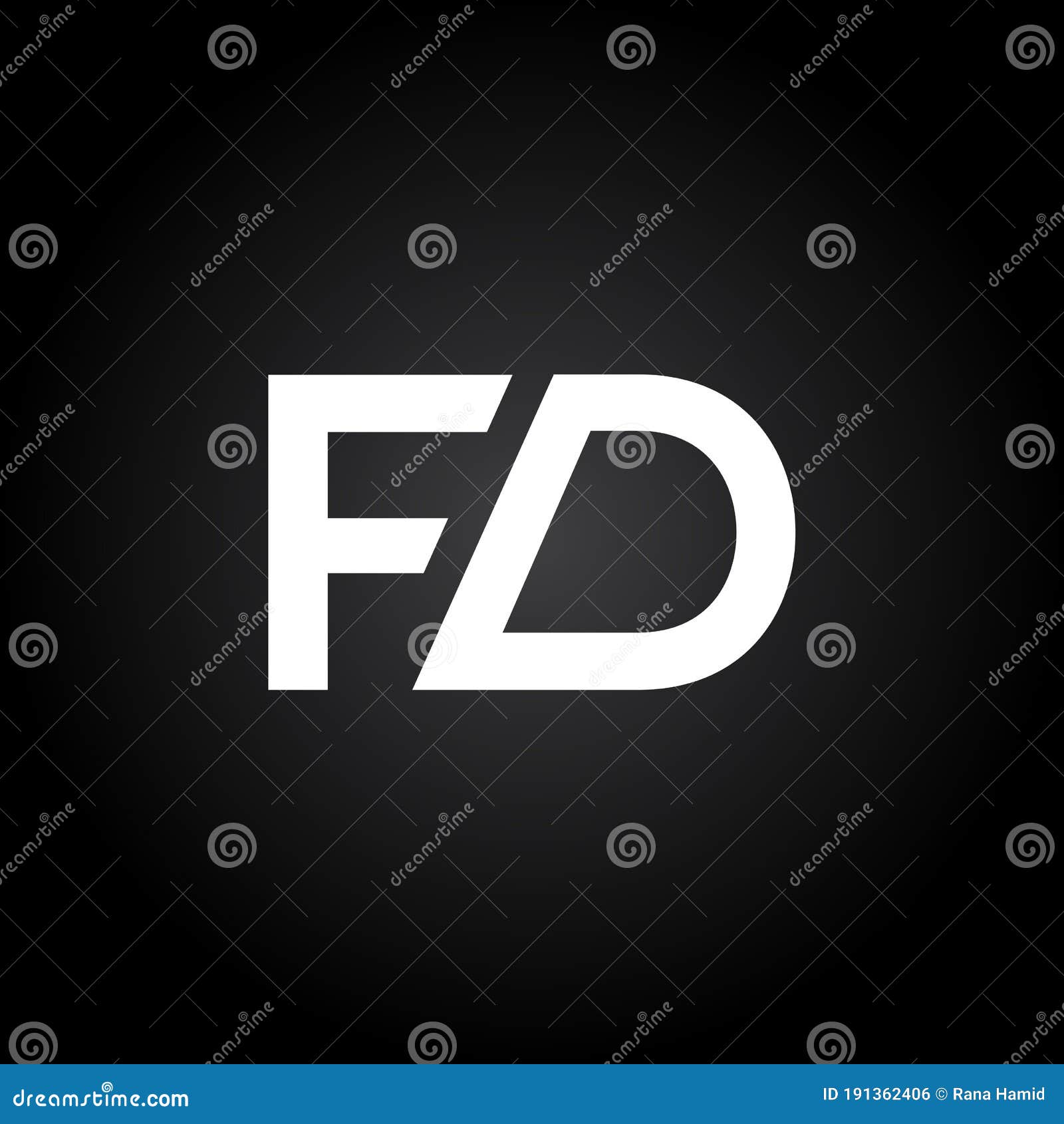Initial FD Letter Logo with Creative Modern Business Typography Vector ...