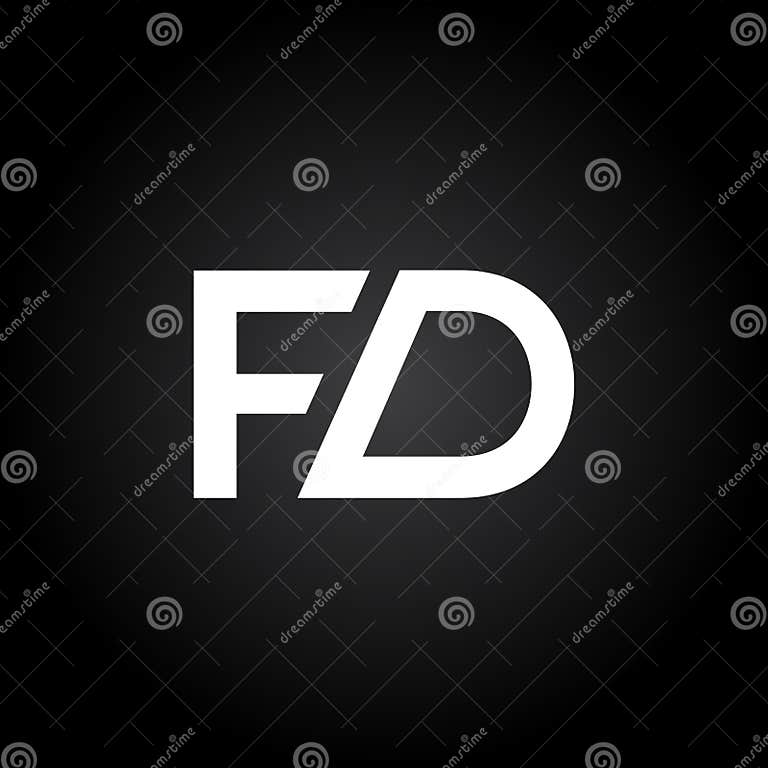 Initial FD Letter Logo with Creative Modern Business Typography Vector ...