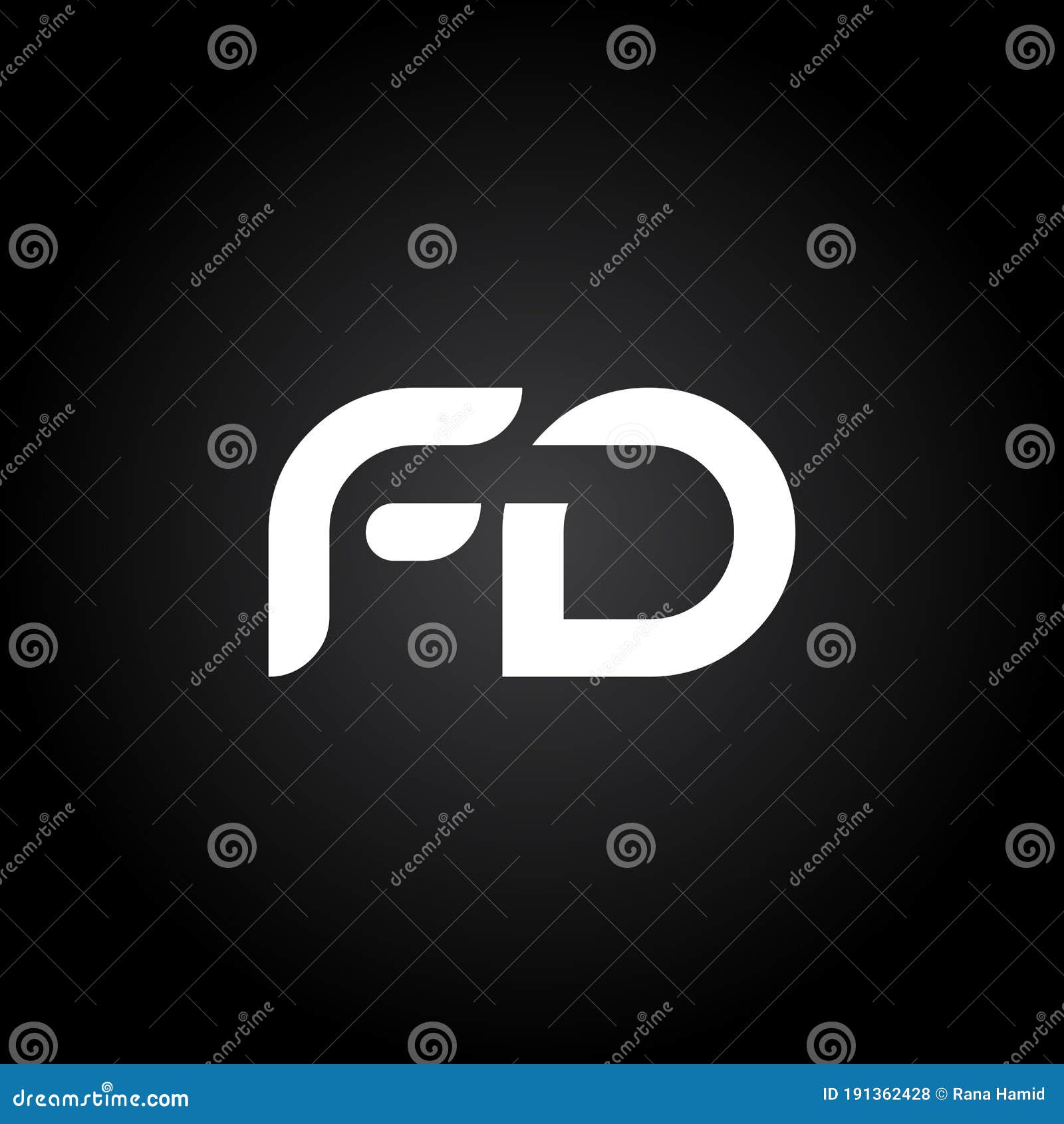 Initial FD Letter Logo with Creative Modern Business Typography Vector ...