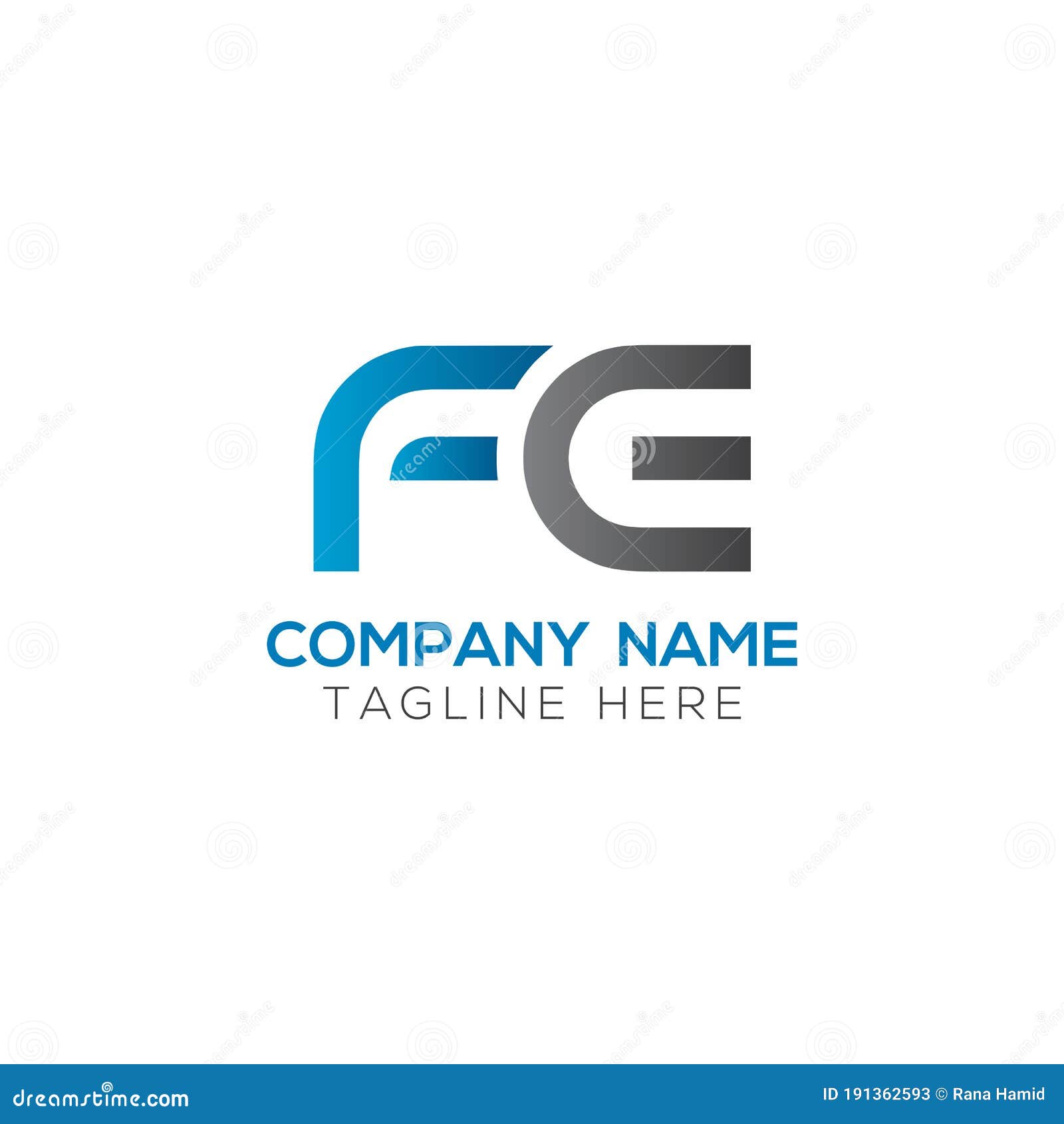 Initial FE Letter Logo with Creative Modern Business Typography Vector ...