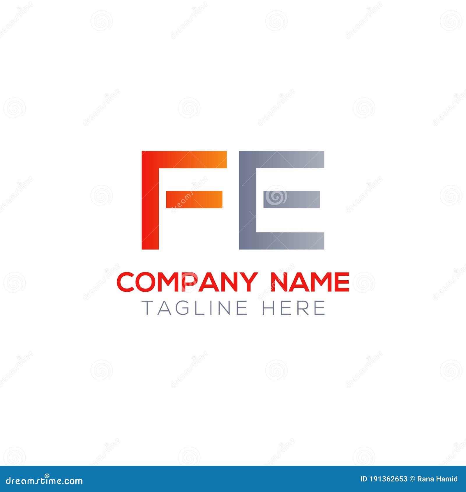 Initial FE Letter Logo with Creative Modern Business Typography Vector ...
