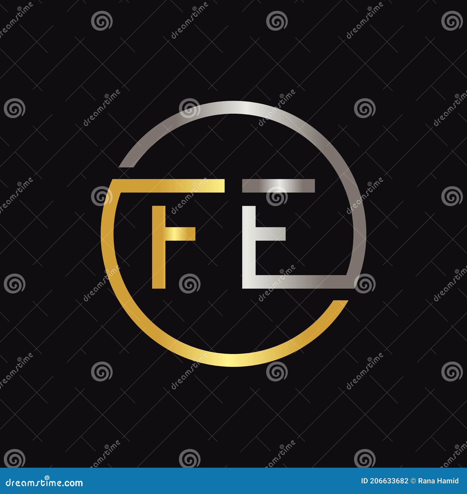 Initial FE Letter Logo Creative Typography Vector Template. Creative ...