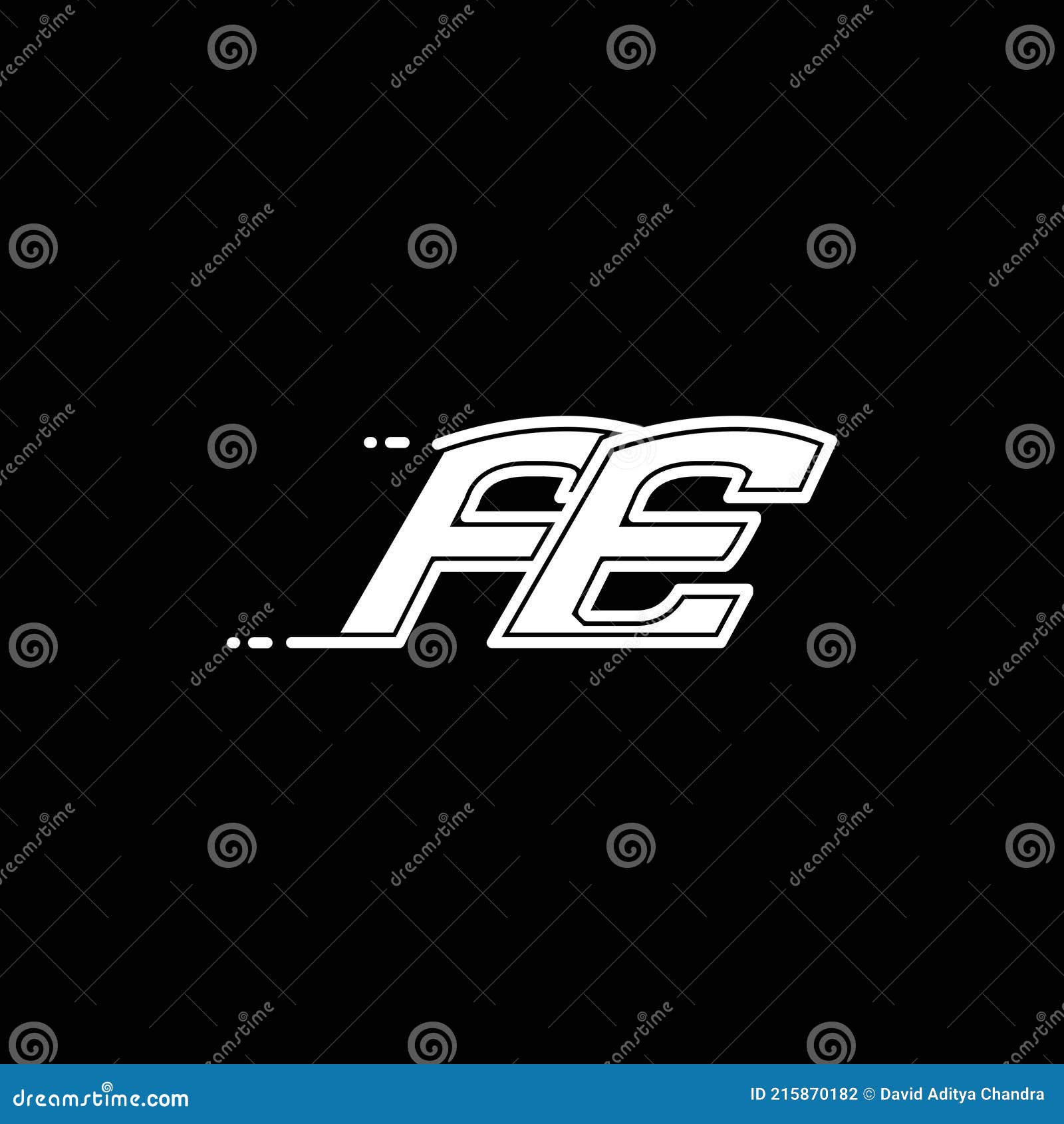 Initial FE Logo Design with Shape Style, Logo Business Branding Stock ...