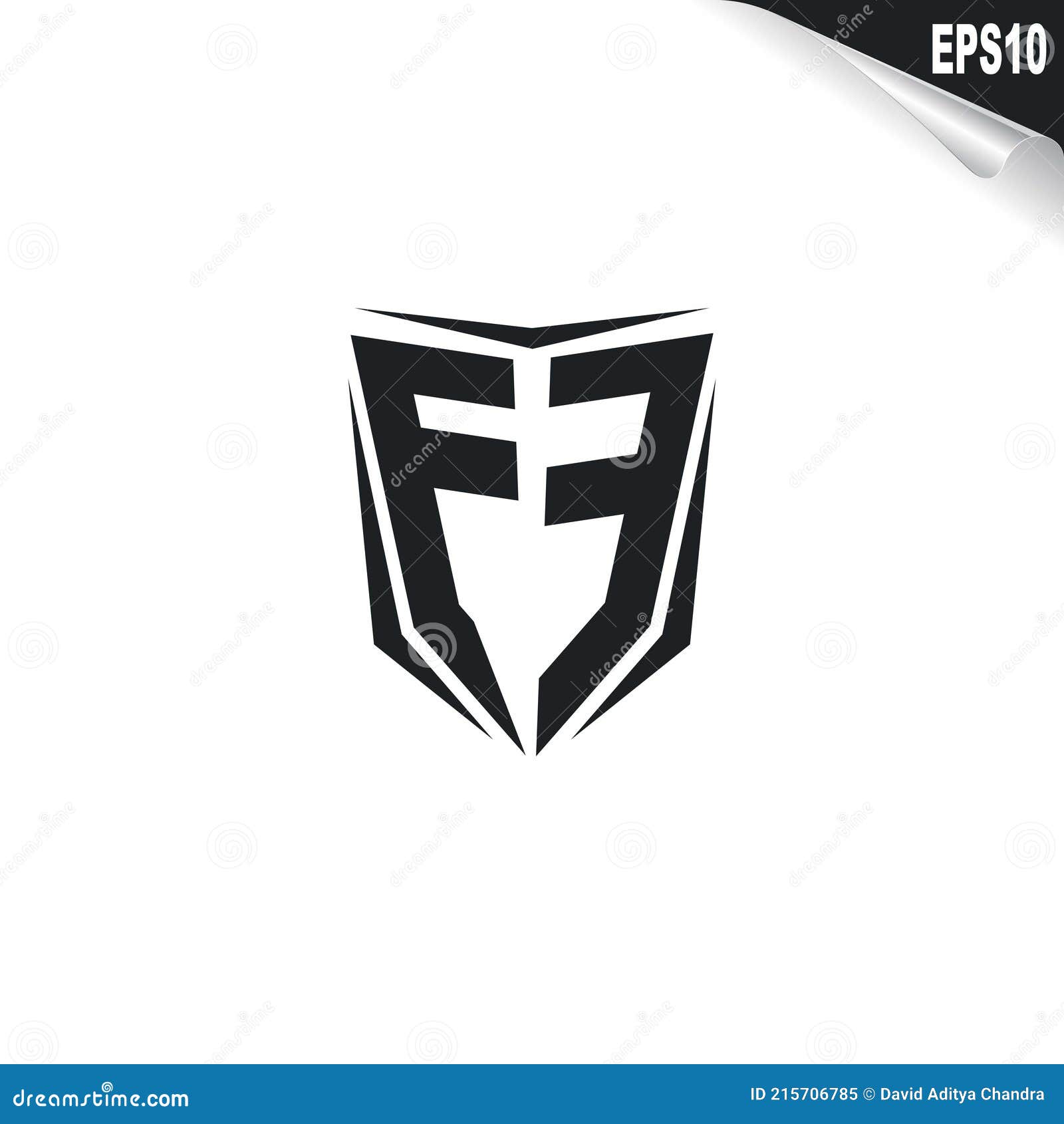 Initial FE Logo Design with Shield Style, Logo Business Branding Stock ...