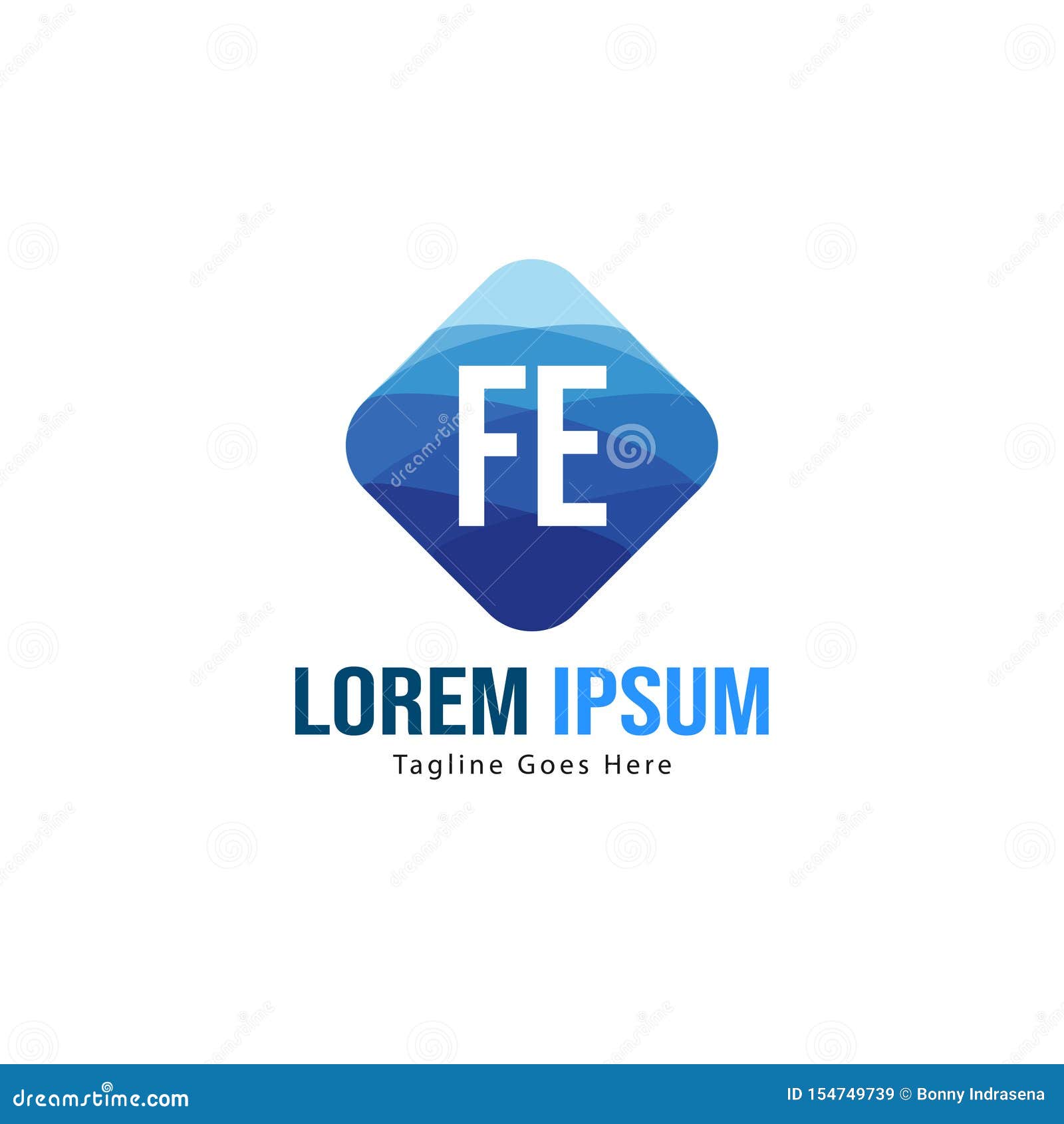 Initial FE Logo Template with Modern Frame. Minimalist FE Letter Logo ...