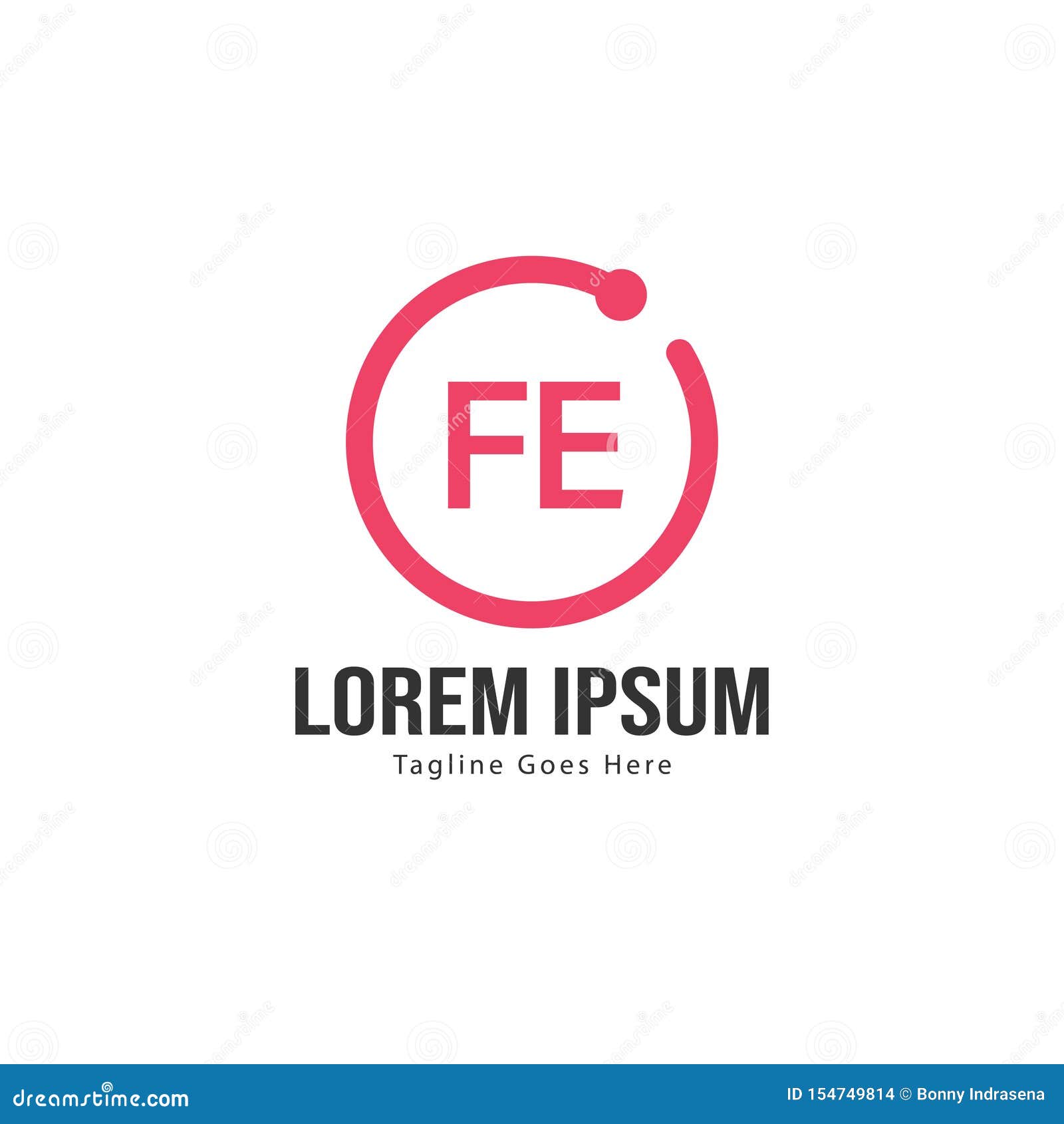 Initial FE Logo Template with Modern Frame. Minimalist FE Letter Logo ...