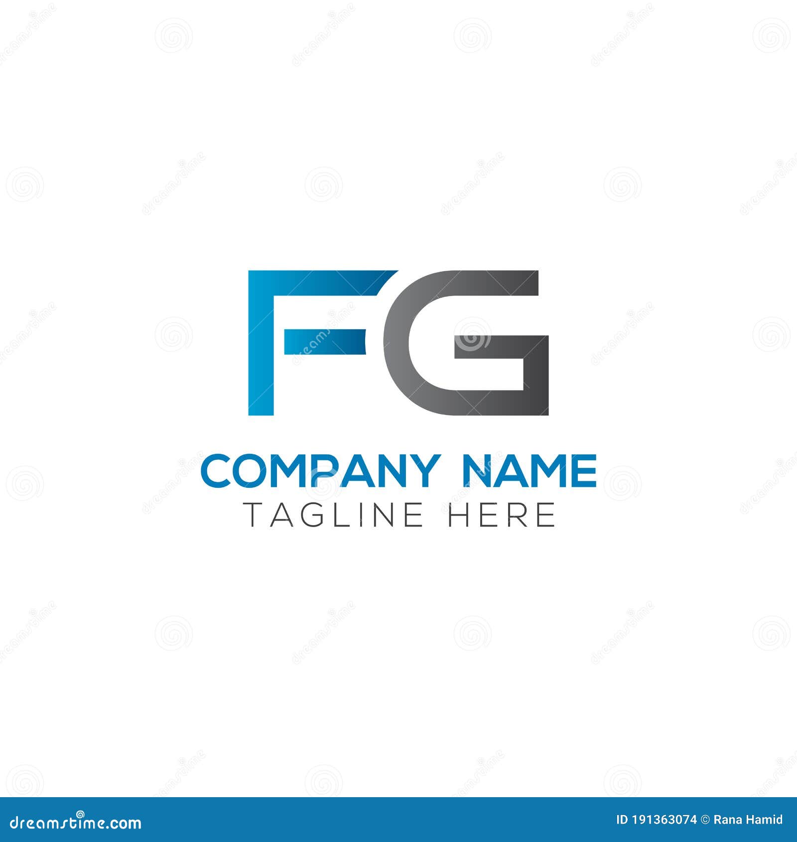 Initial FG Letter Logo with Creative Modern Business Typography Vector ...