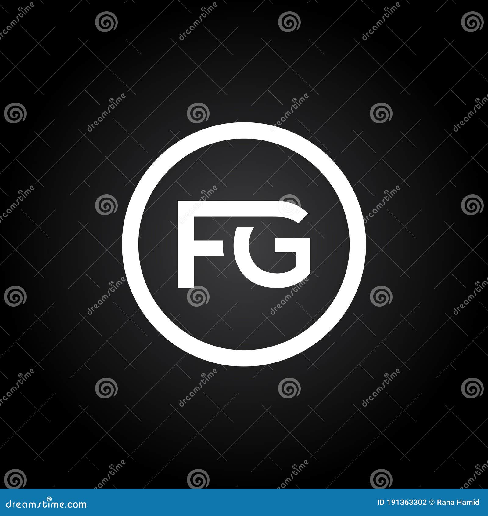 Initial FG Letter Logo with Creative Modern Business Typography Vector ...