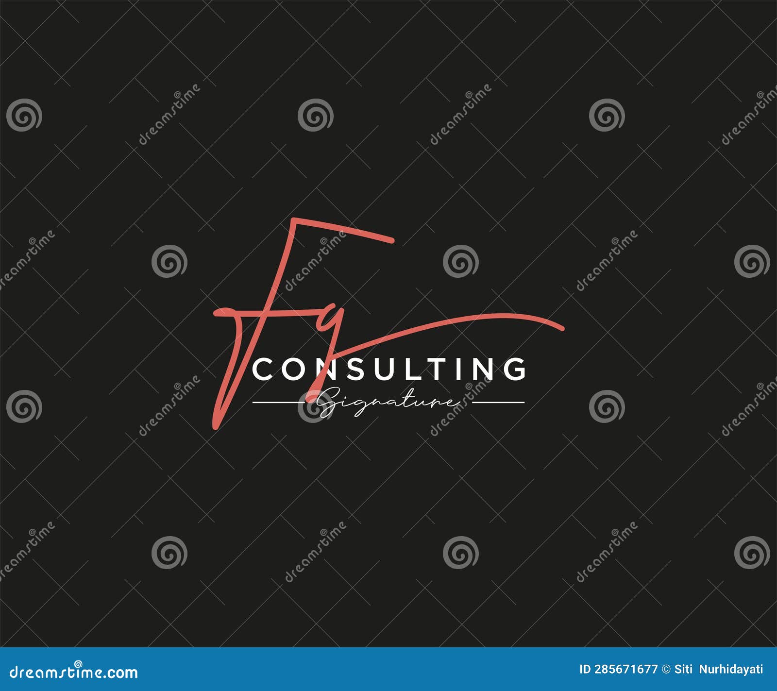 Initial FG Signature Logo Collection Template Vector. Hand Drawn ...