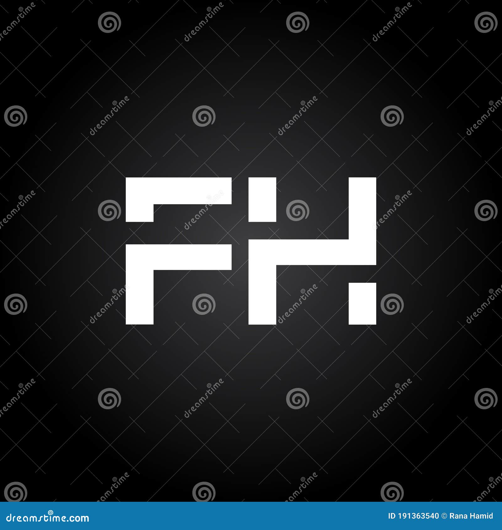 Initial FH Letter Logo with Creative Modern Business Typography Vector ...