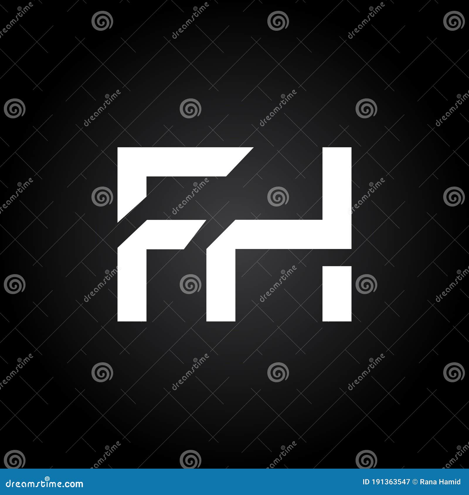 Initial FH Letter Logo with Creative Modern Business Typography Vector ...