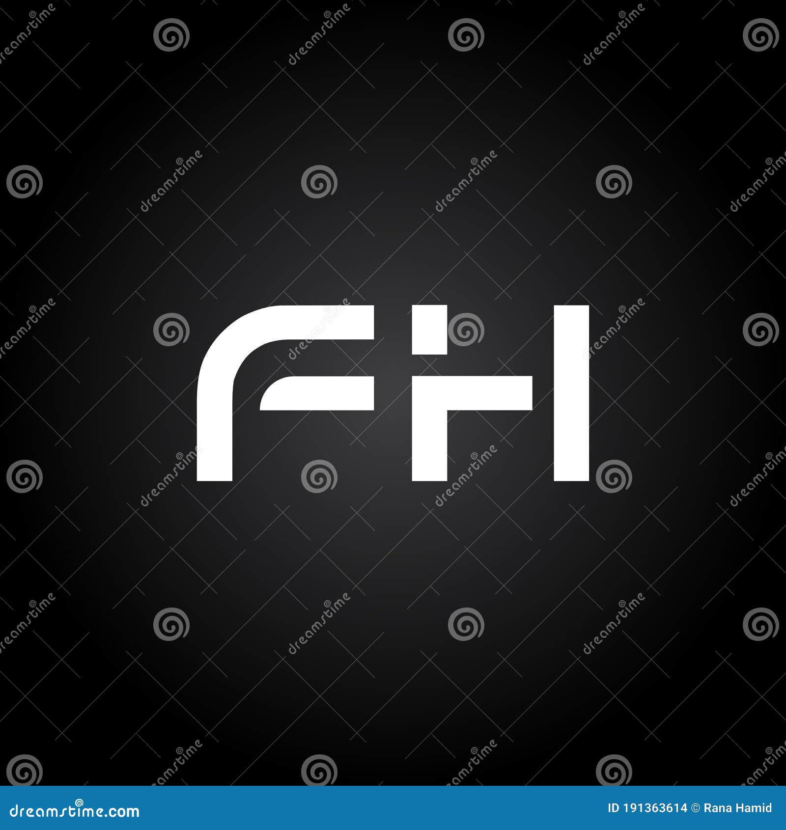 Initial FH Letter Logo with Creative Modern Business Typography Vector ...