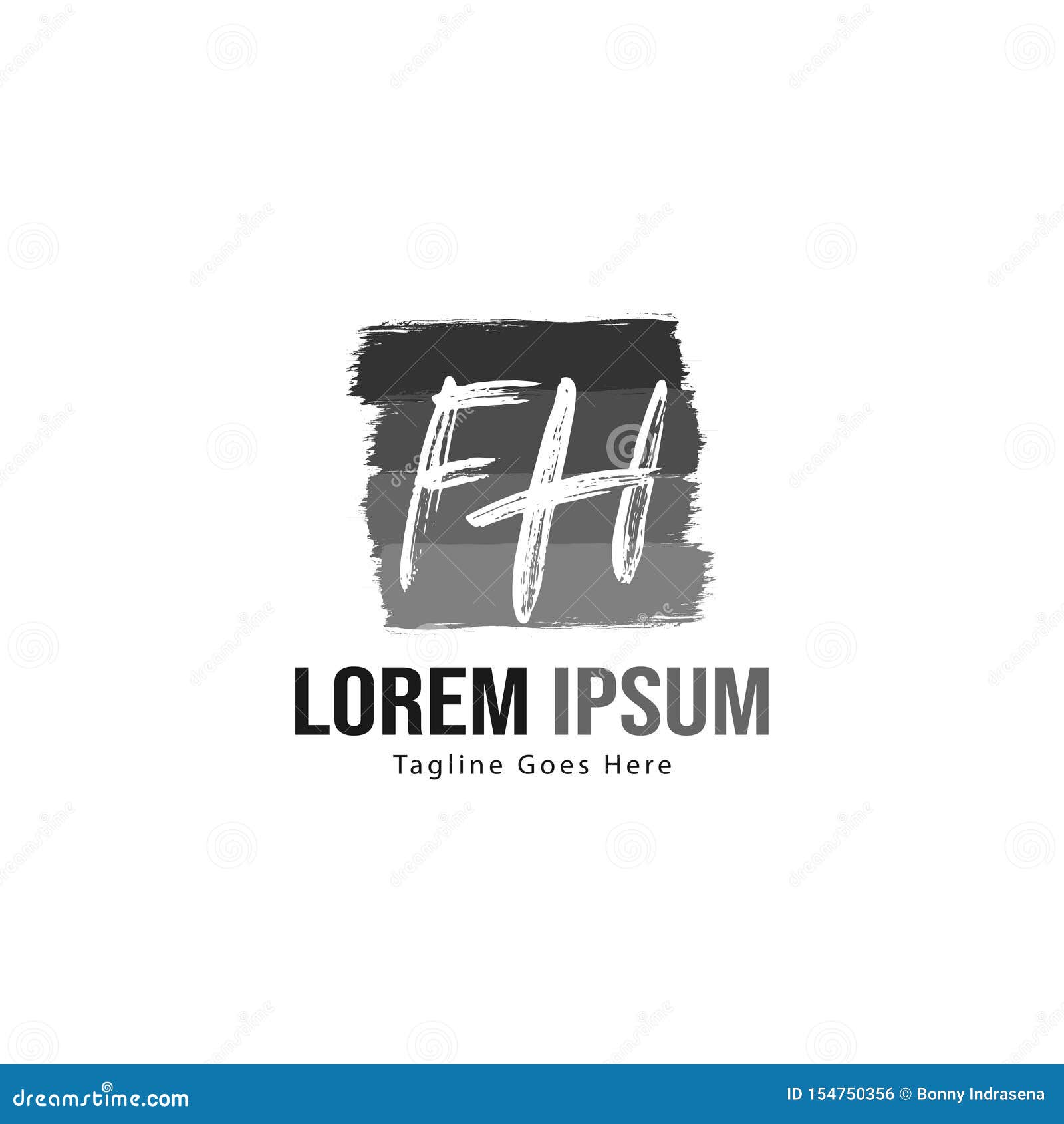Initial FH Logo Template with Modern Frame. Minimalist FH Letter Logo ...