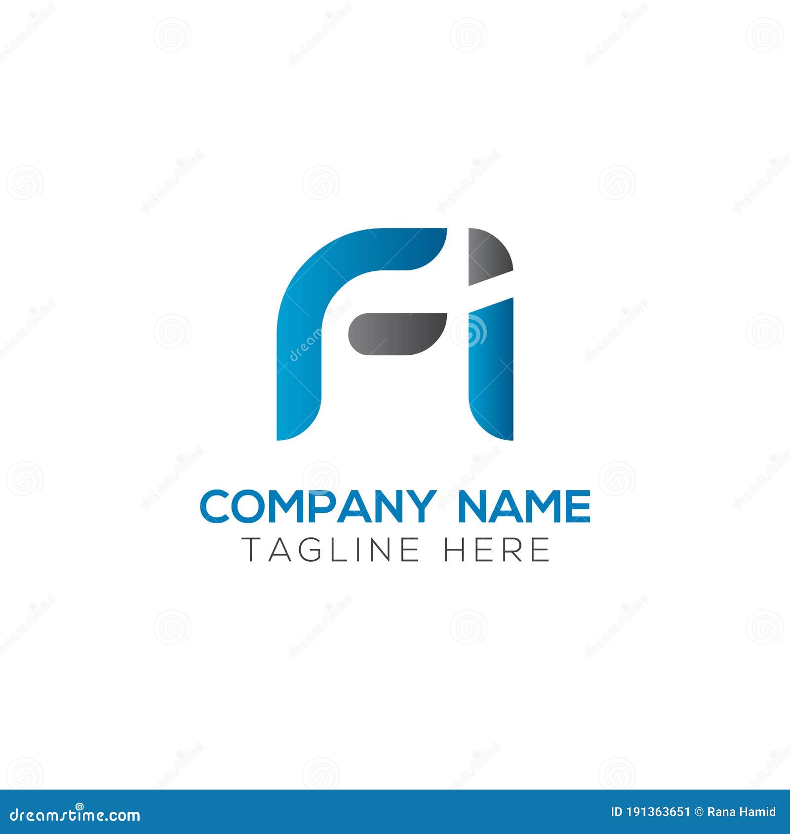 Initial FI Letter Logo with Creative Modern Business Typography Vector ...