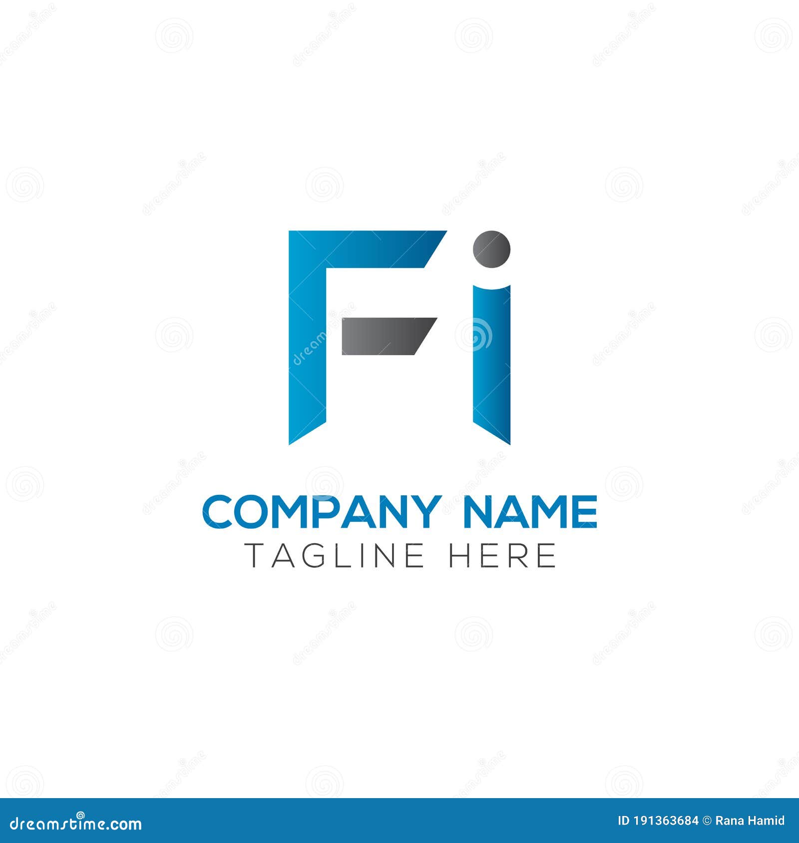 Initial FI Letter Logo with Creative Modern Business Typography Vector ...