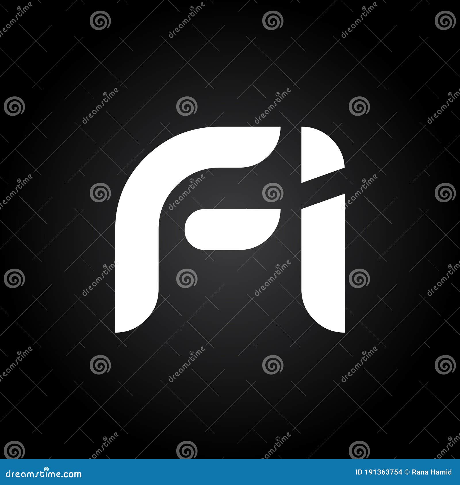 Initial FI Letter Logo with Creative Modern Business Typography Vector ...