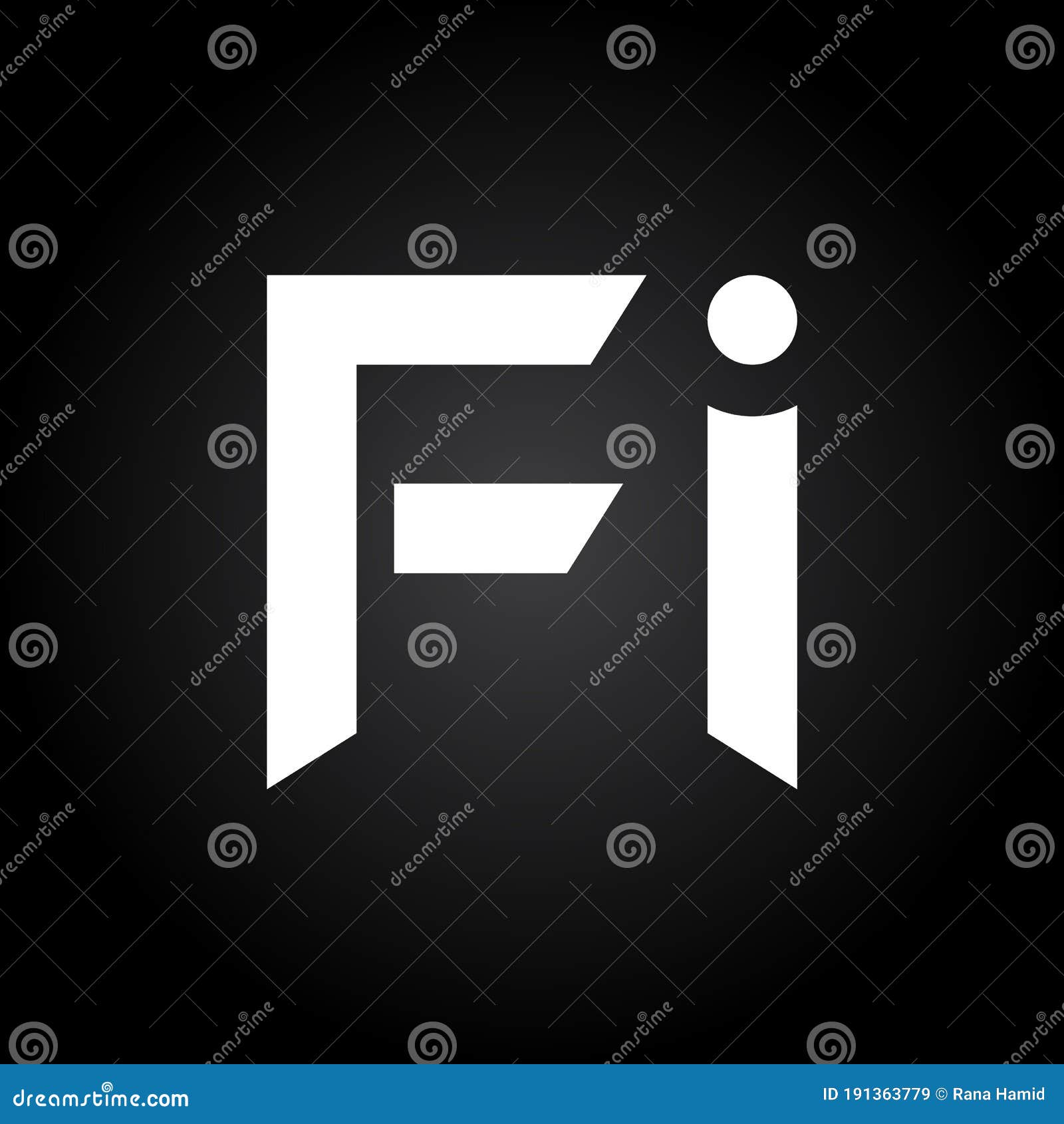 Initial FI Letter Logo with Creative Modern Business Typography Vector ...