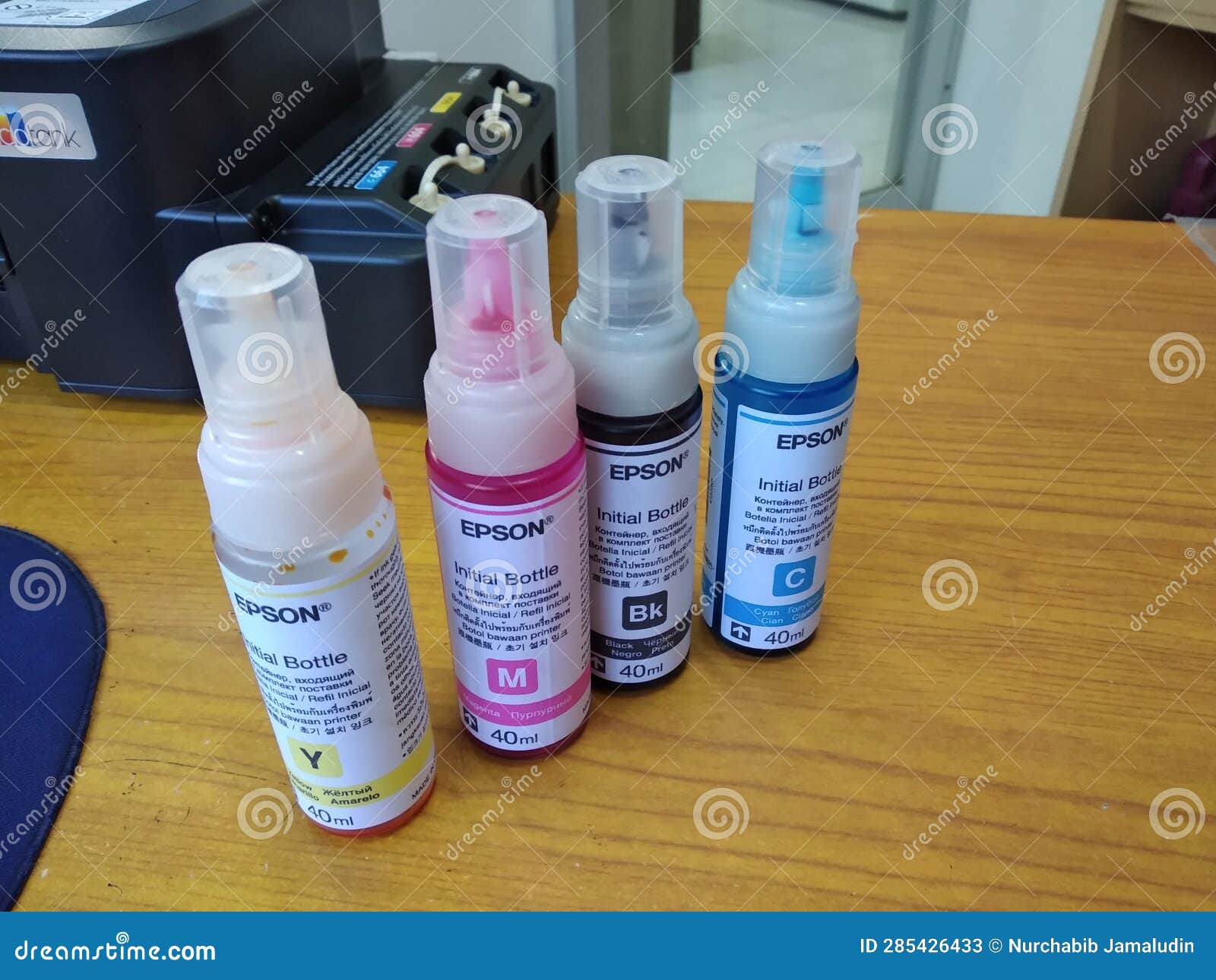 Initial Filling Bottle of Epson Color Printer Editorial Stock Photo ...