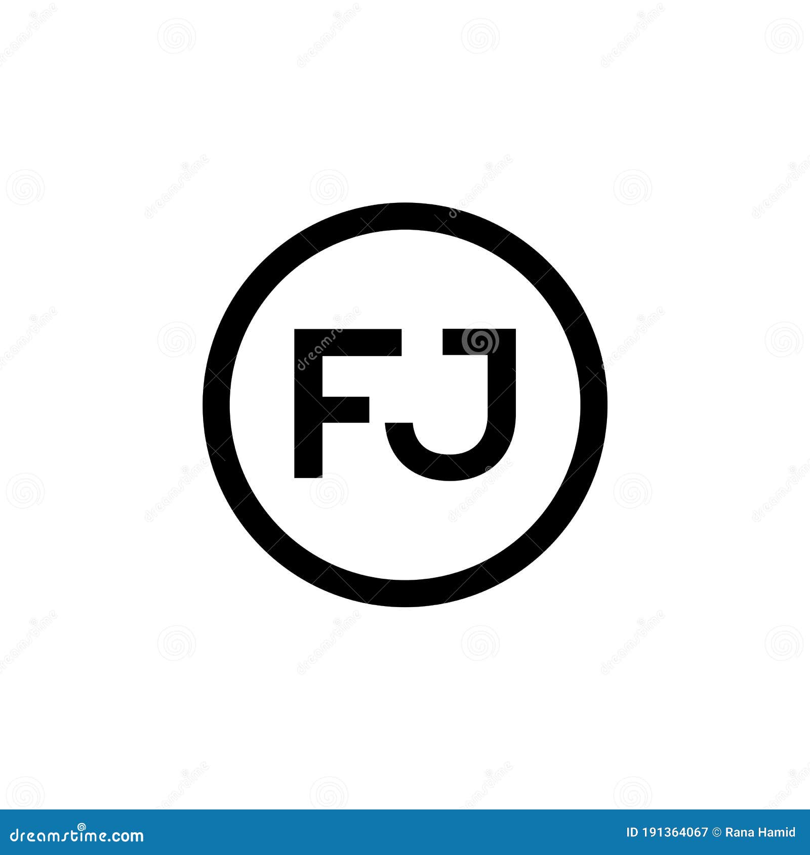 Initial FJ Letter Logo with Creative Modern Business Typography Vector ...