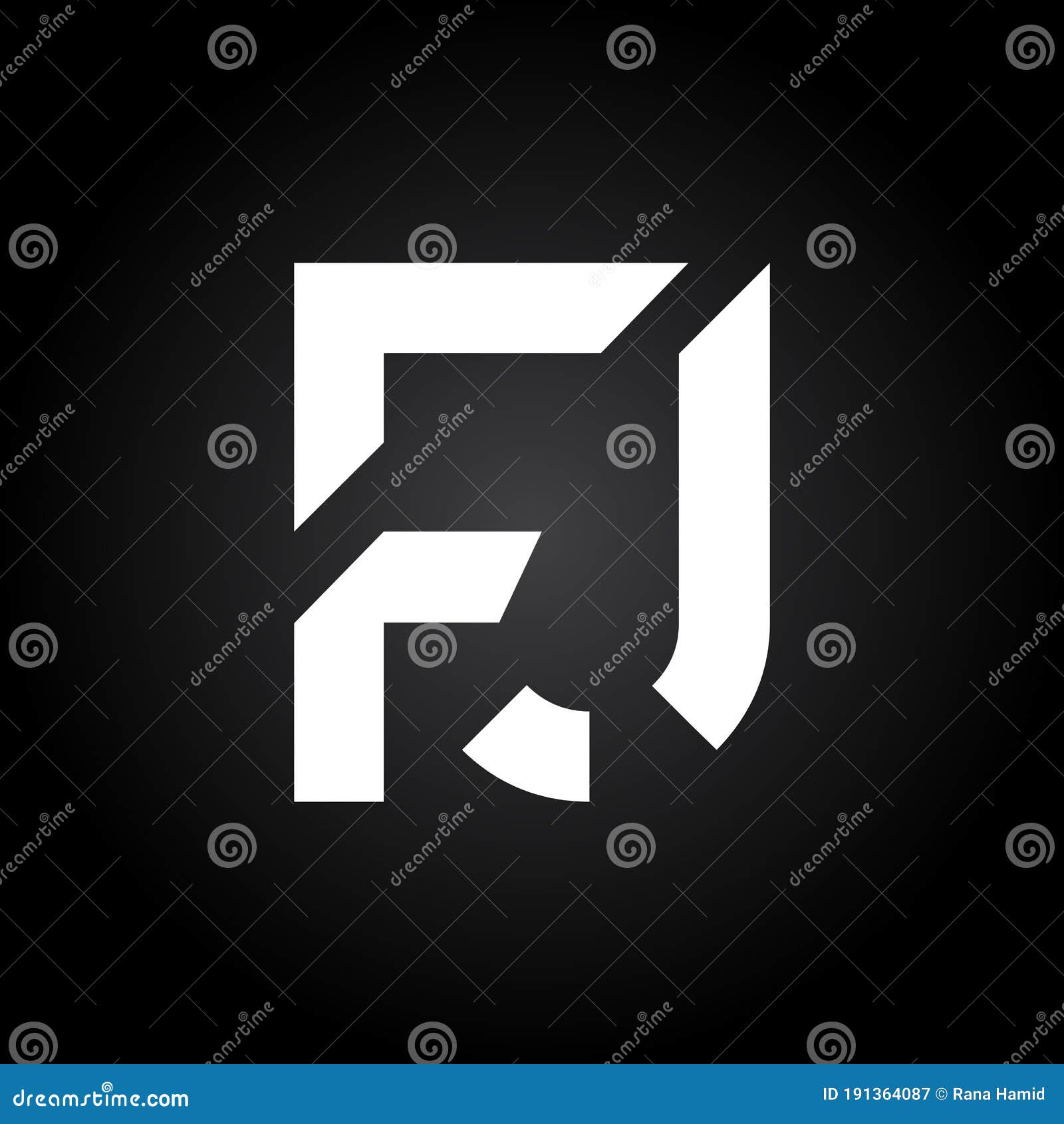 Initial FJ Letter Logo with Creative Modern Business Typography Vector ...
