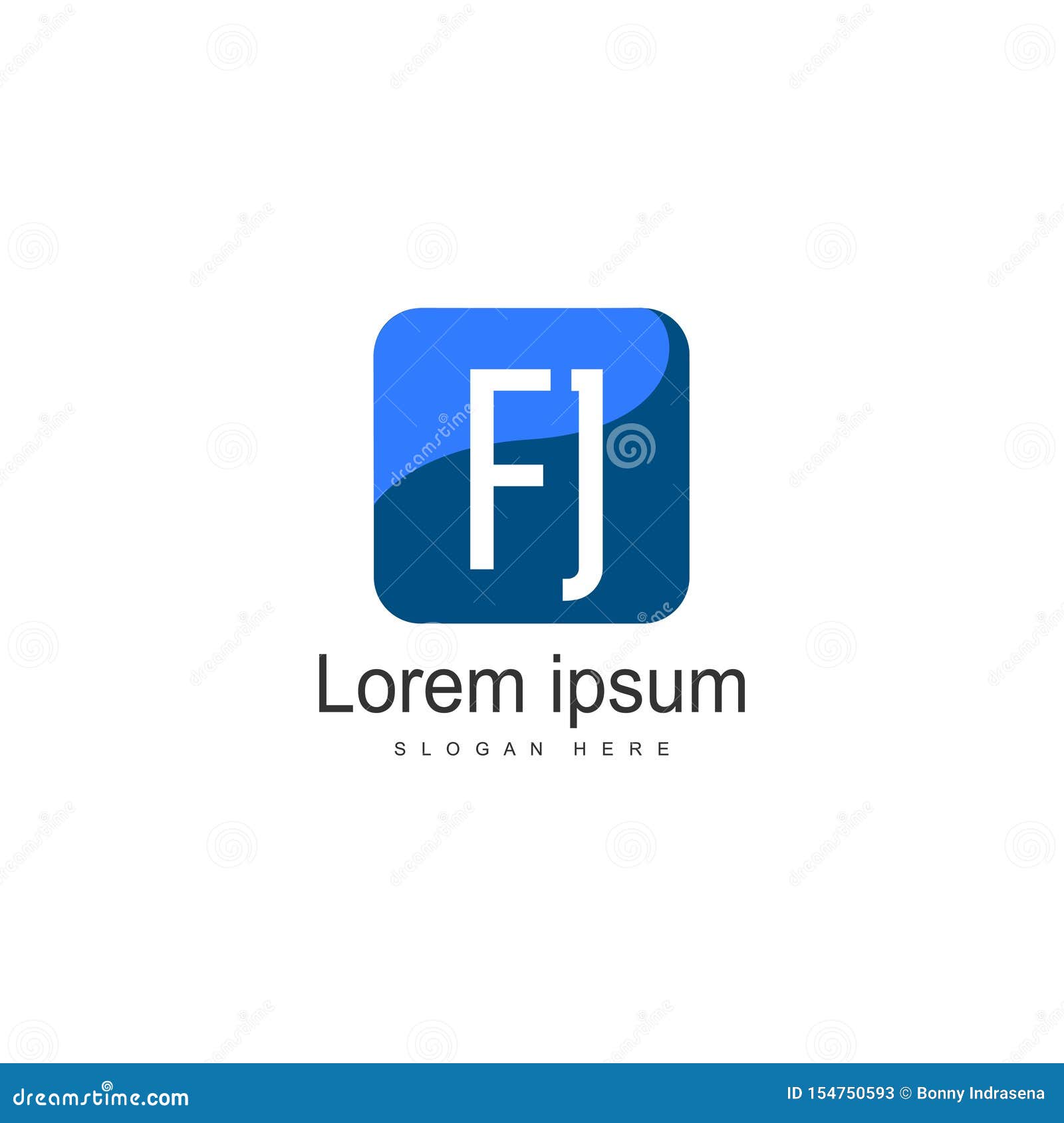Initial FJ Logo Template with Modern Frame. Minimalist FJ Letter Logo ...