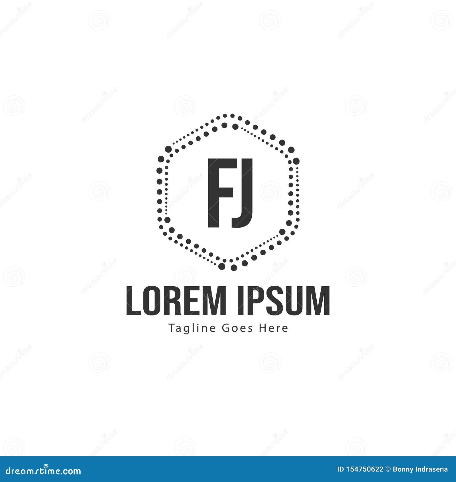 Initial FJ Logo Template with Modern Frame. Minimalist FJ Letter Logo ...