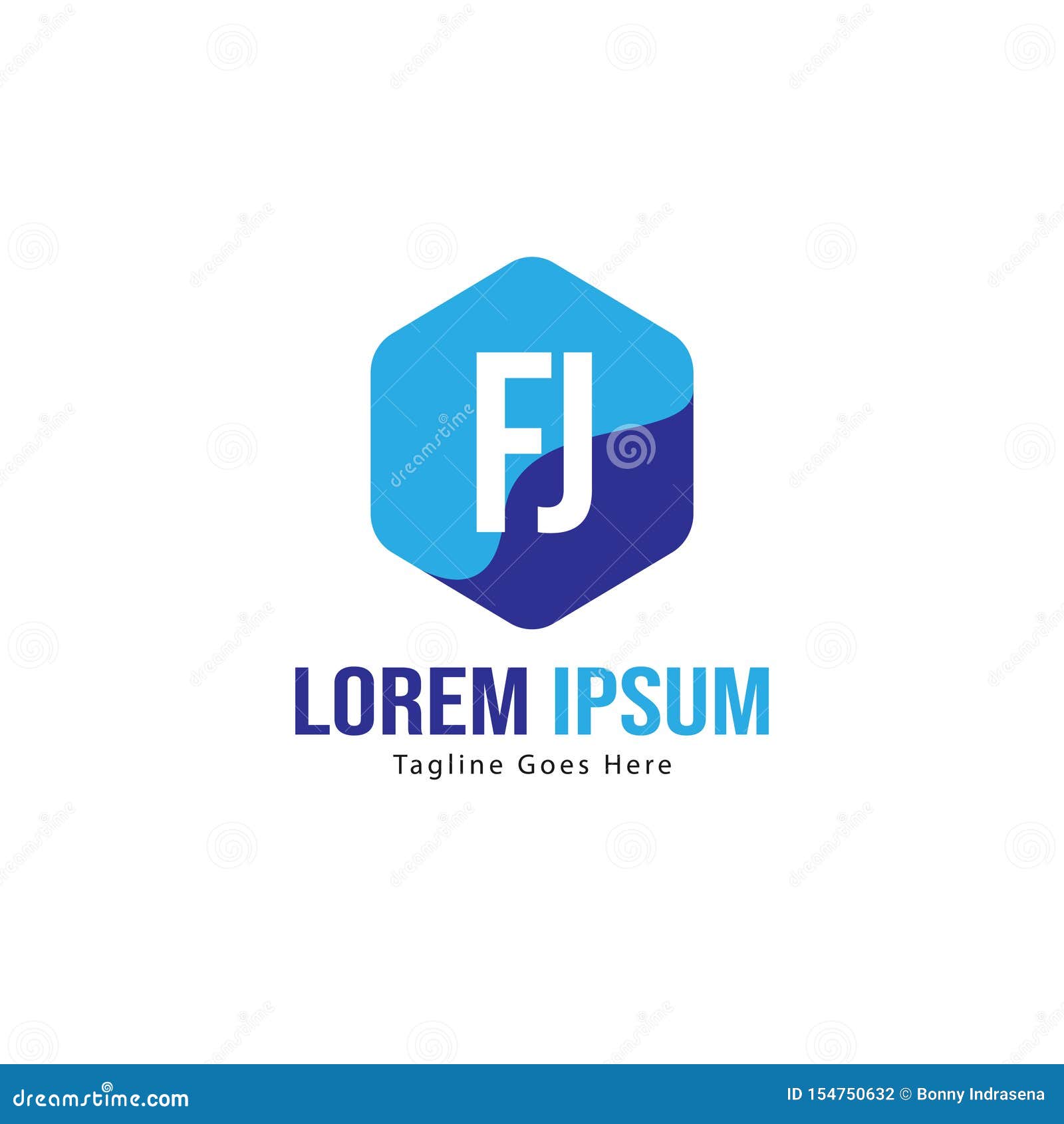 Initial FJ Logo Template with Modern Frame. Minimalist FJ Letter Logo ...