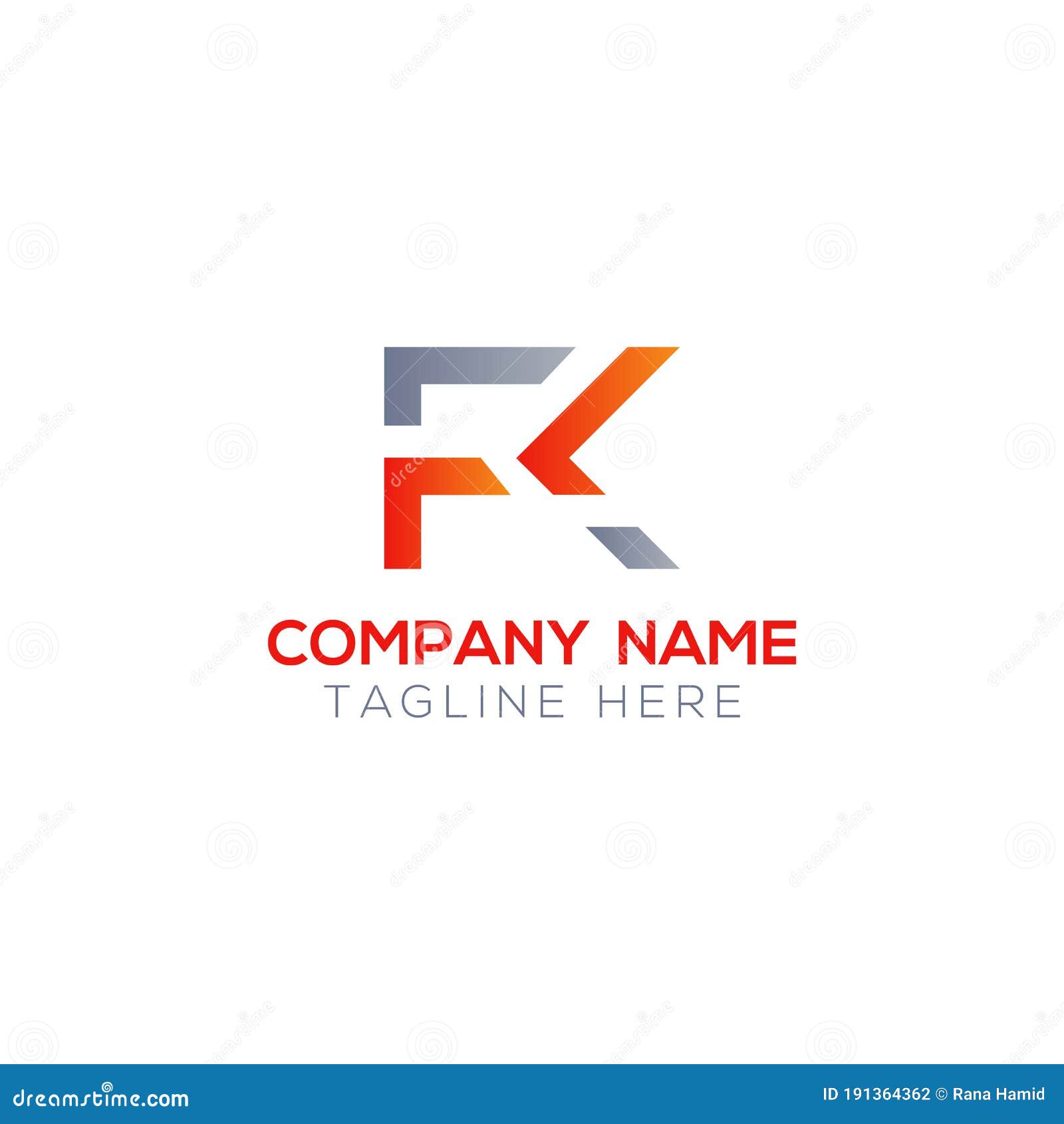 Initial FK Letter Logo with Creative Modern Business Typography Vector ...