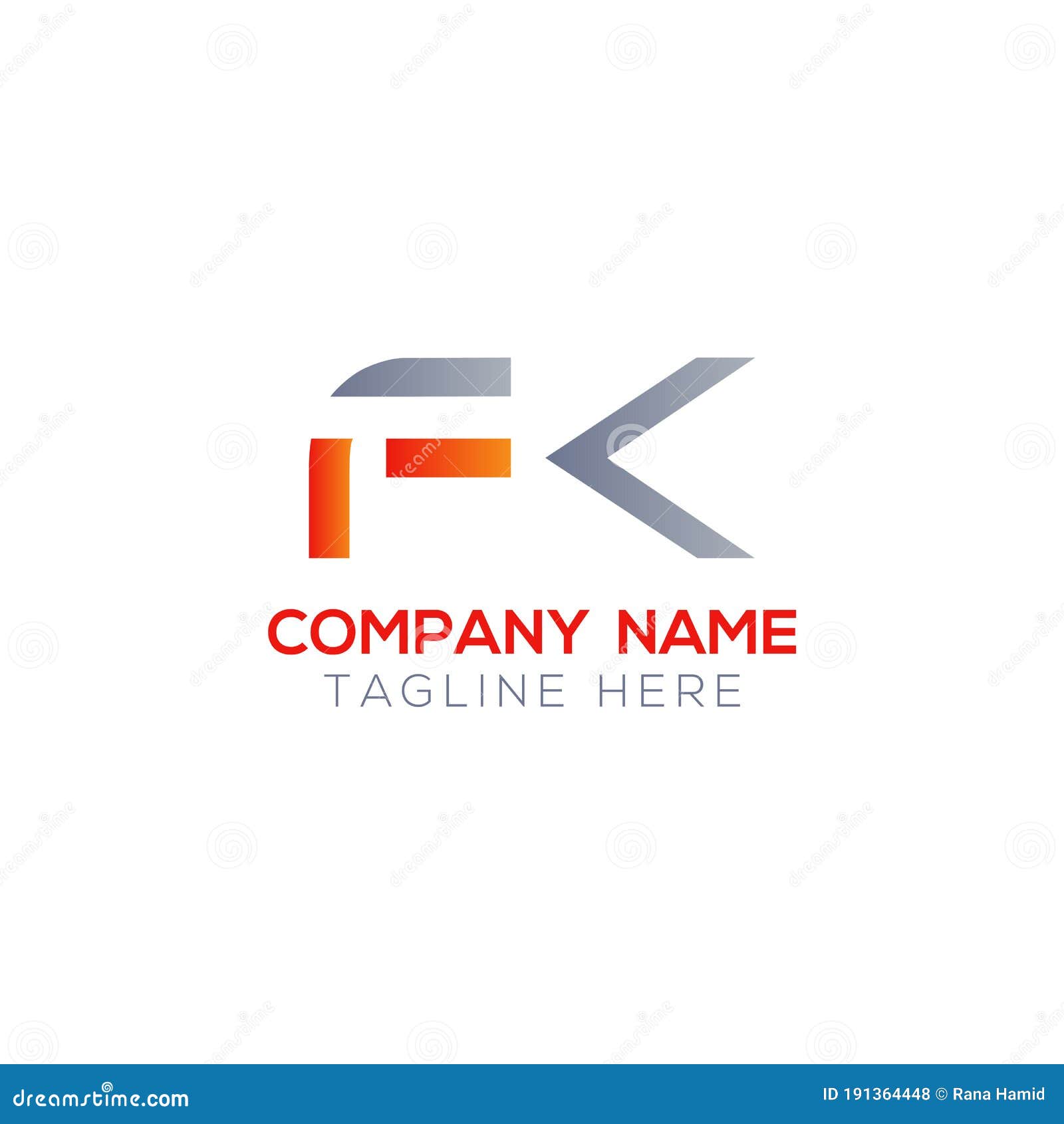 Initial FK Letter Logo with Creative Modern Business Typography Vector ...