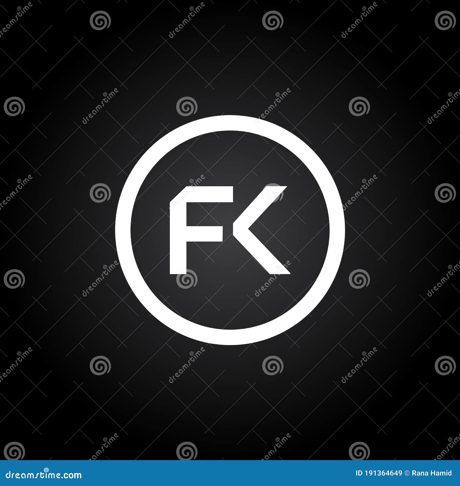 Initial FK Letter Logo with Creative Modern Business Typography Vector ...