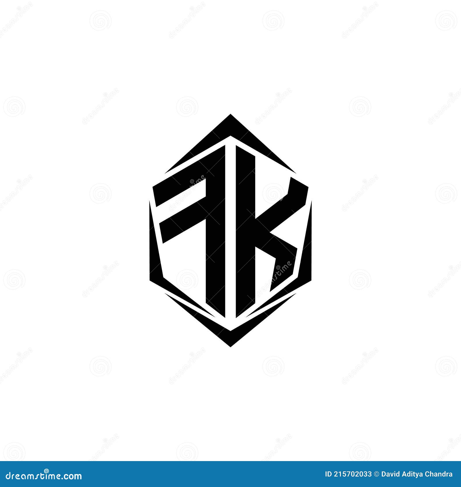Initial FK Logo Design with Shield Style, Logo Business Branding Stock ...