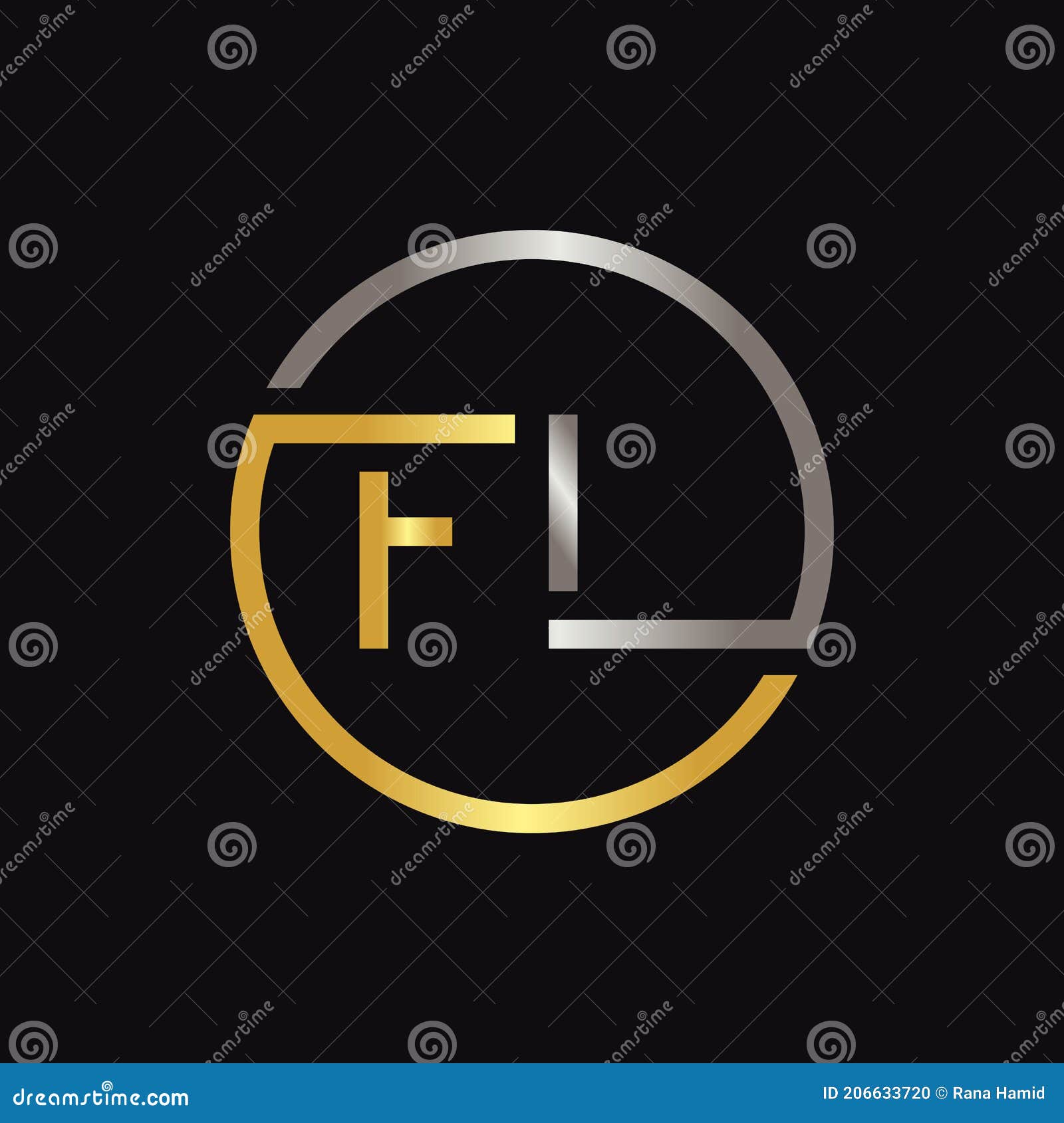 Initial FL Letter Logo Creative Typography Vector Template. Creative ...
