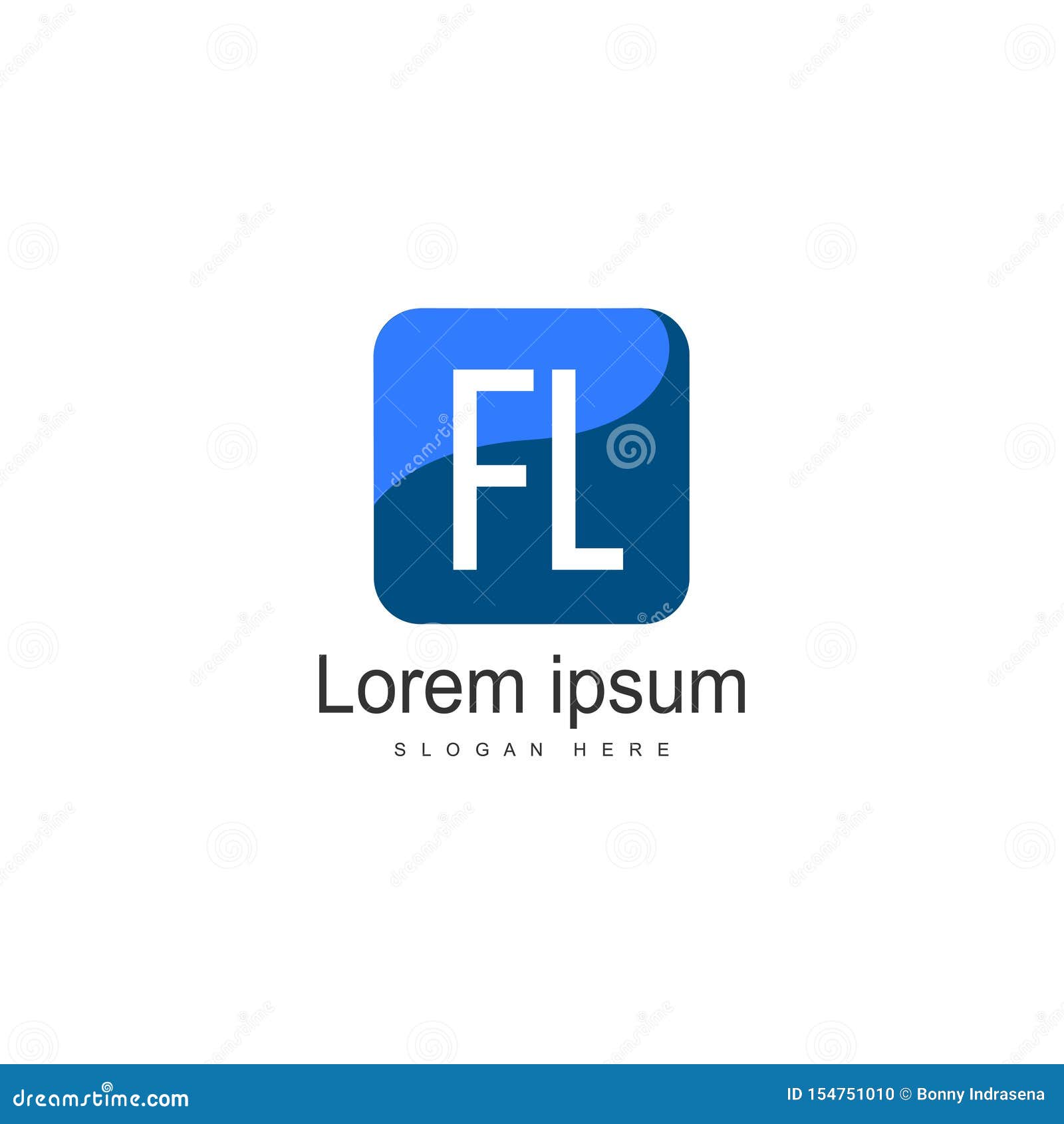 Initial FL Logo Template with Modern Frame. Minimalist FL Letter Logo ...