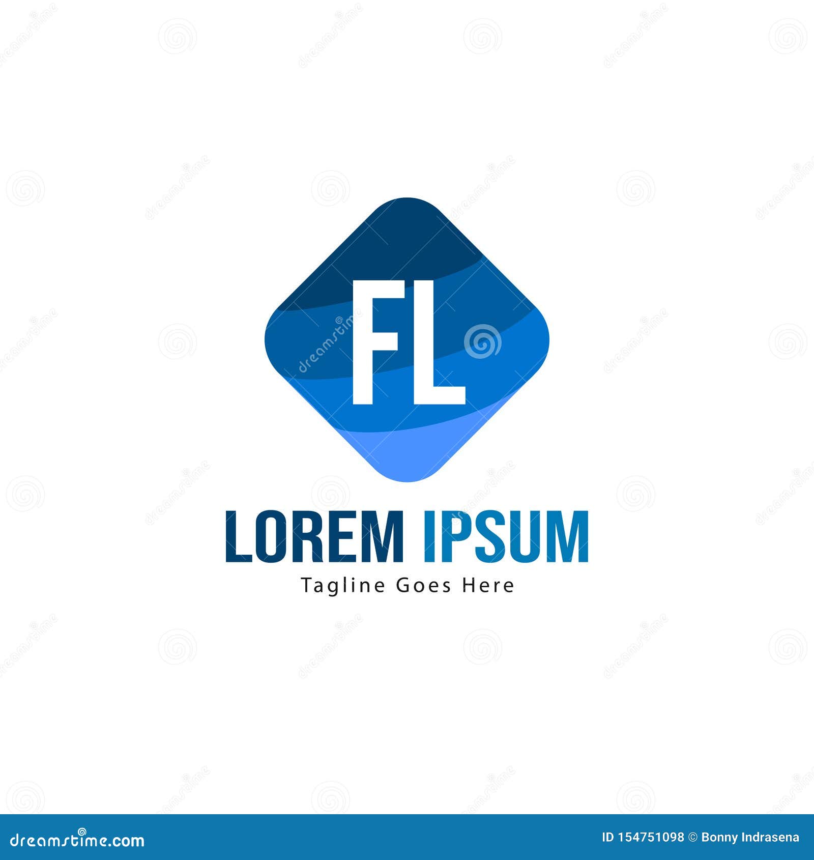 Initial FL Logo Template with Modern Frame. Minimalist FL Letter Logo ...