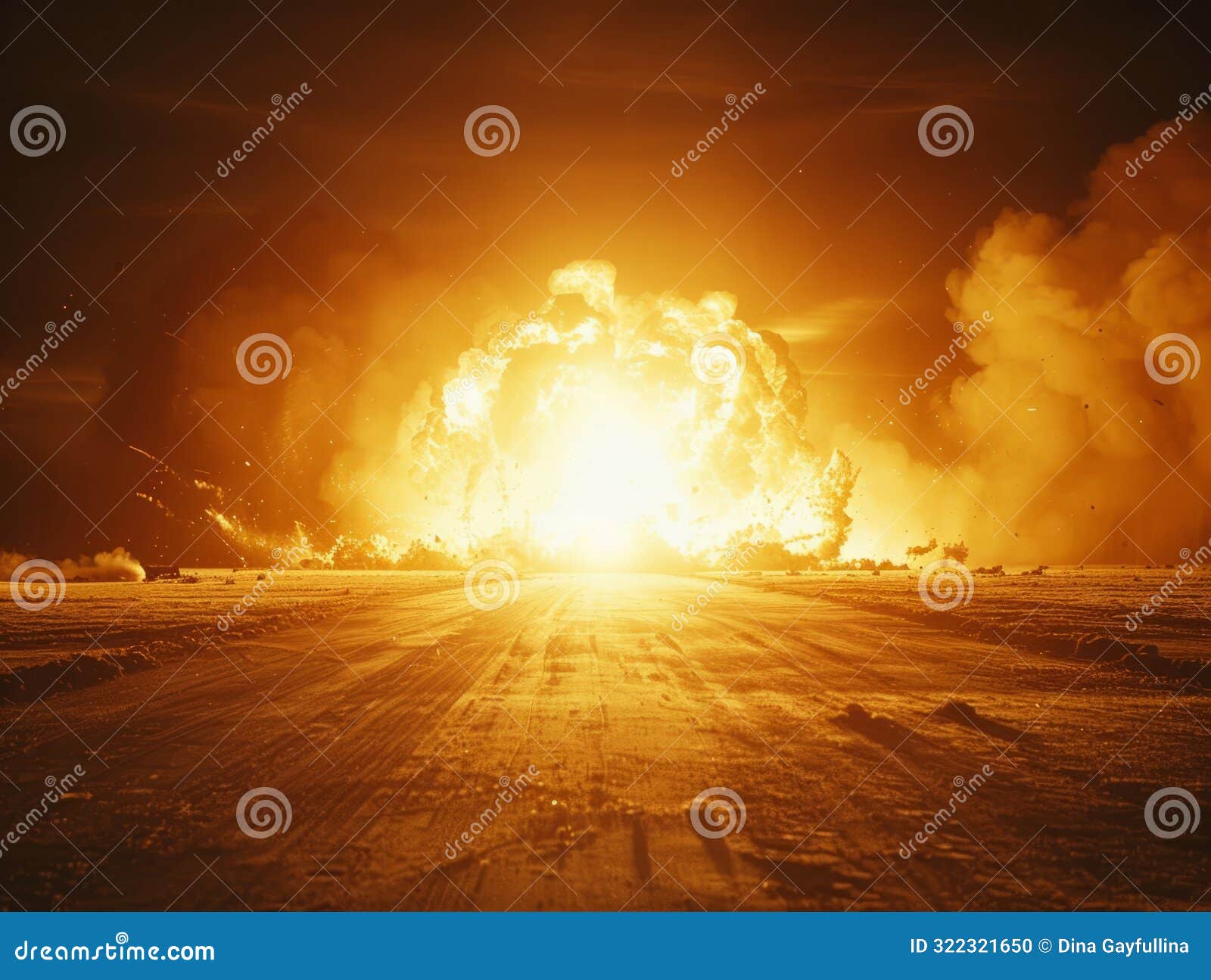 The Initial Flash of a Nuclear Explosion, with an Intense Burst of ...