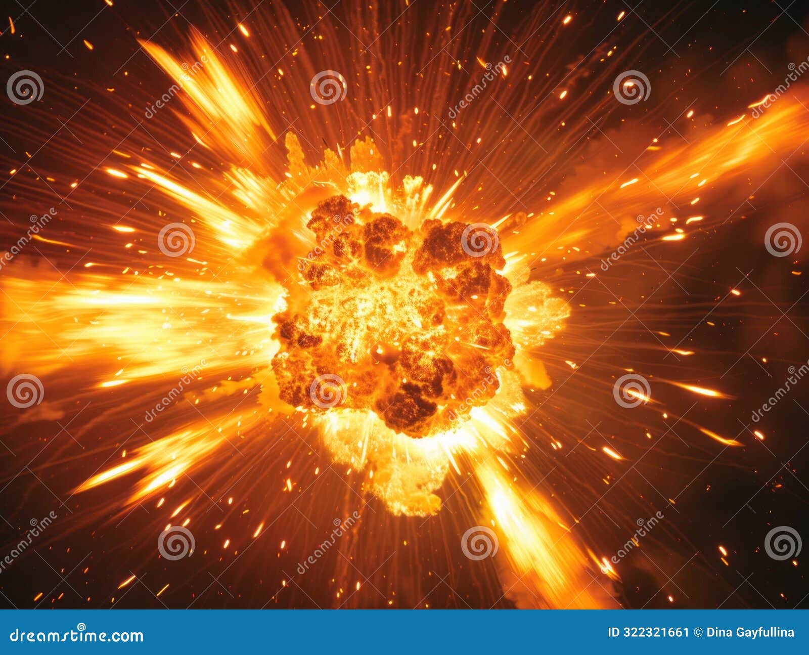 The Initial Flash of a Nuclear Explosion, with an Intense Burst of ...