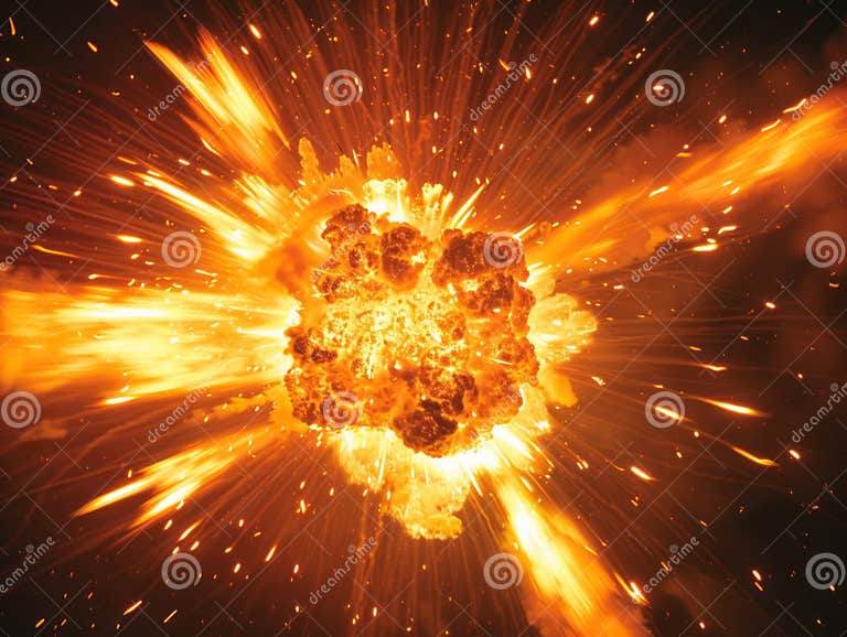 The Initial Flash of a Nuclear Explosion, with an Intense Burst of ...