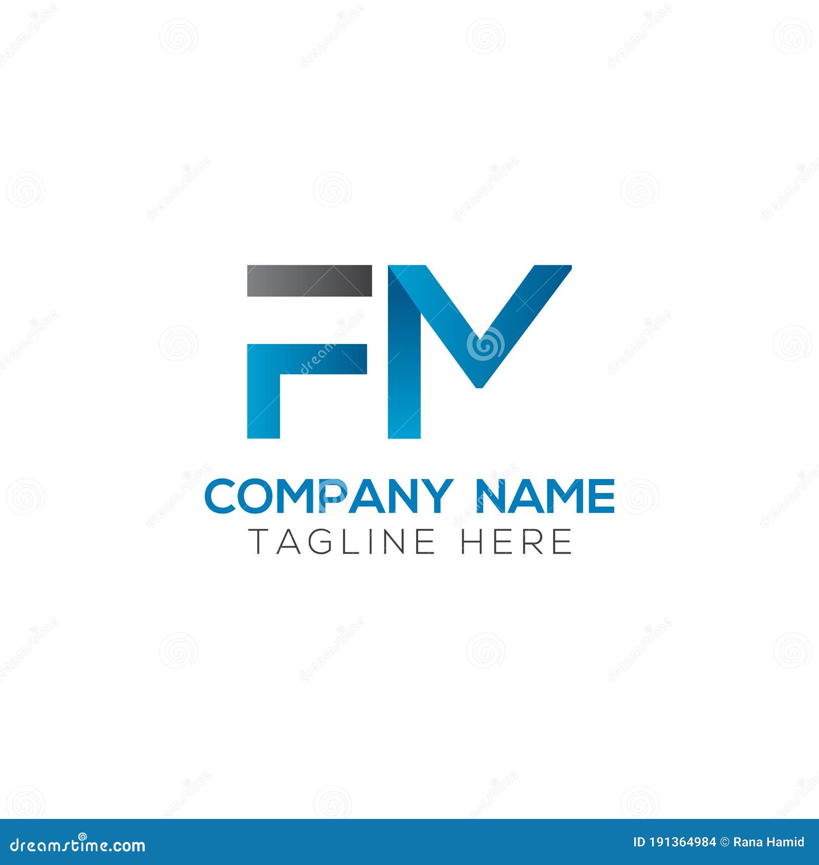 Initial FM Letter Logo with Creative Modern Business Typography Vector ...