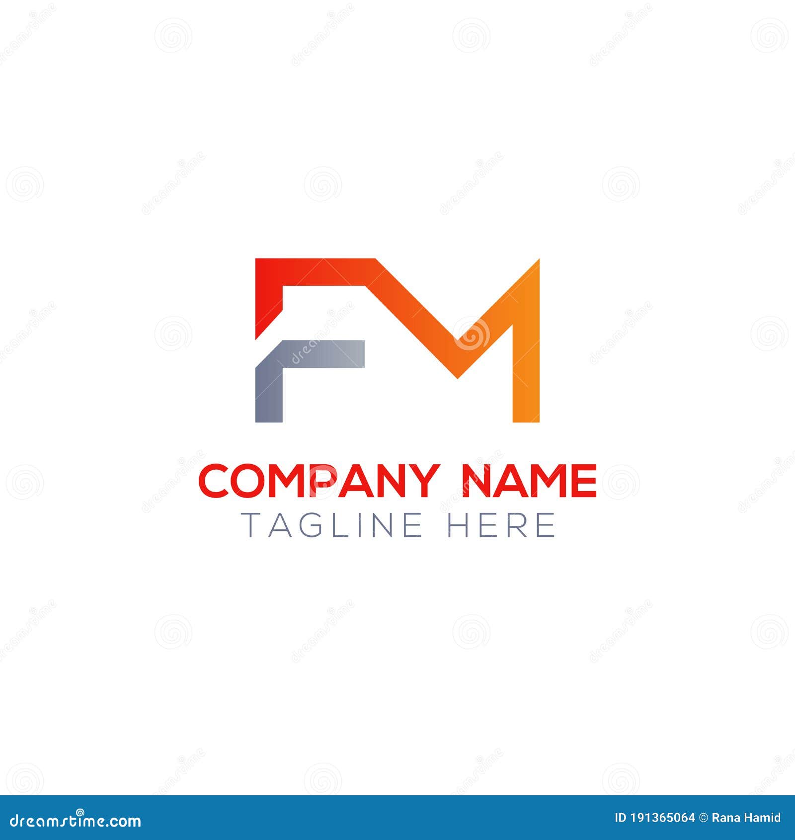 Initial FM Letter Logo with Creative Modern Business Typography Vector ...