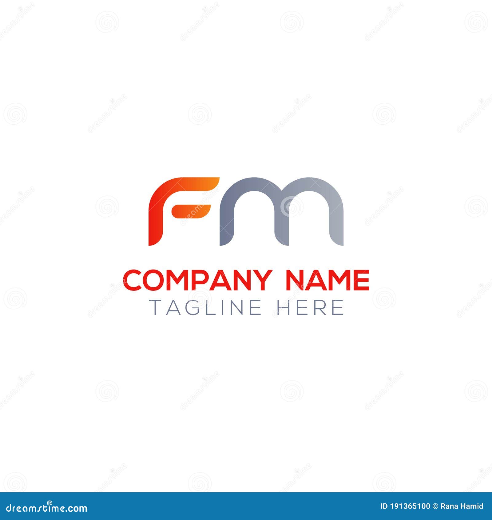 Initial FM Letter Logo with Creative Modern Business Typography Vector ...