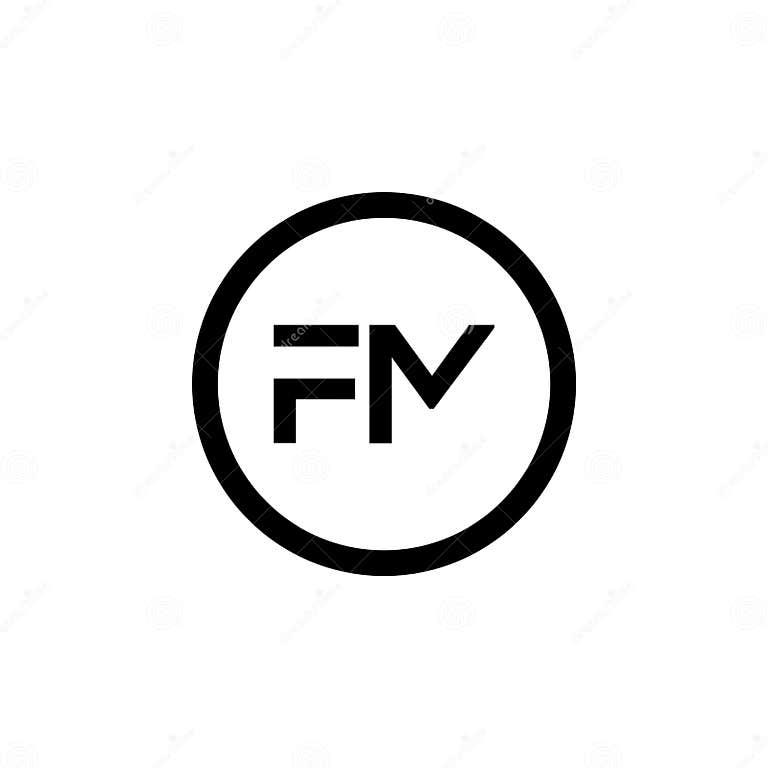 Initial FM Letter Logo with Creative Modern Business Typography Vector ...