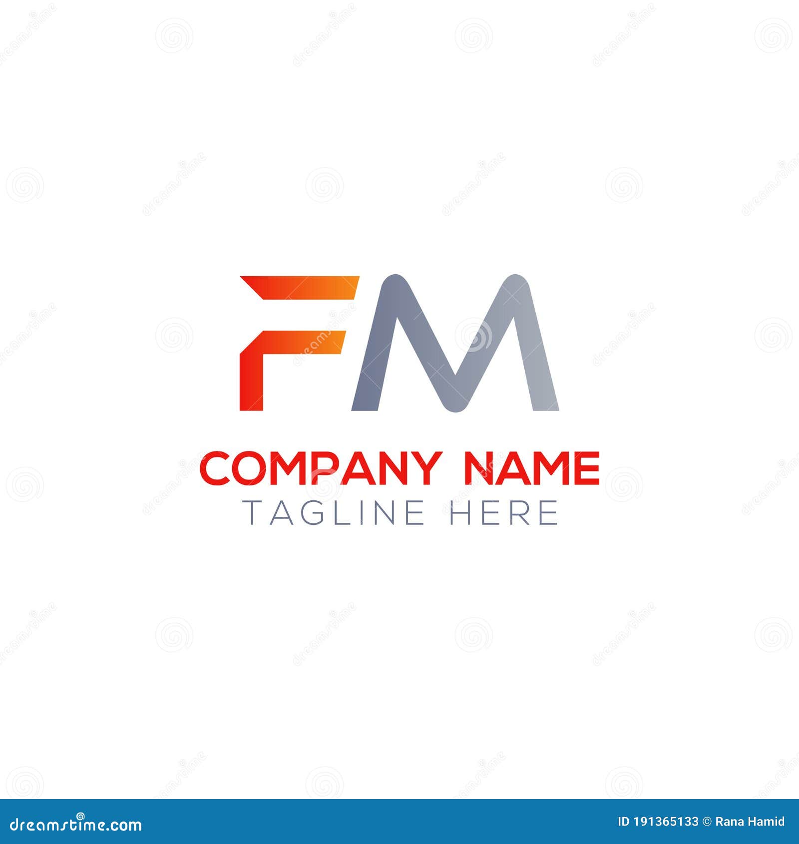 Initial FM Letter Logo with Creative Modern Business Typography Vector ...