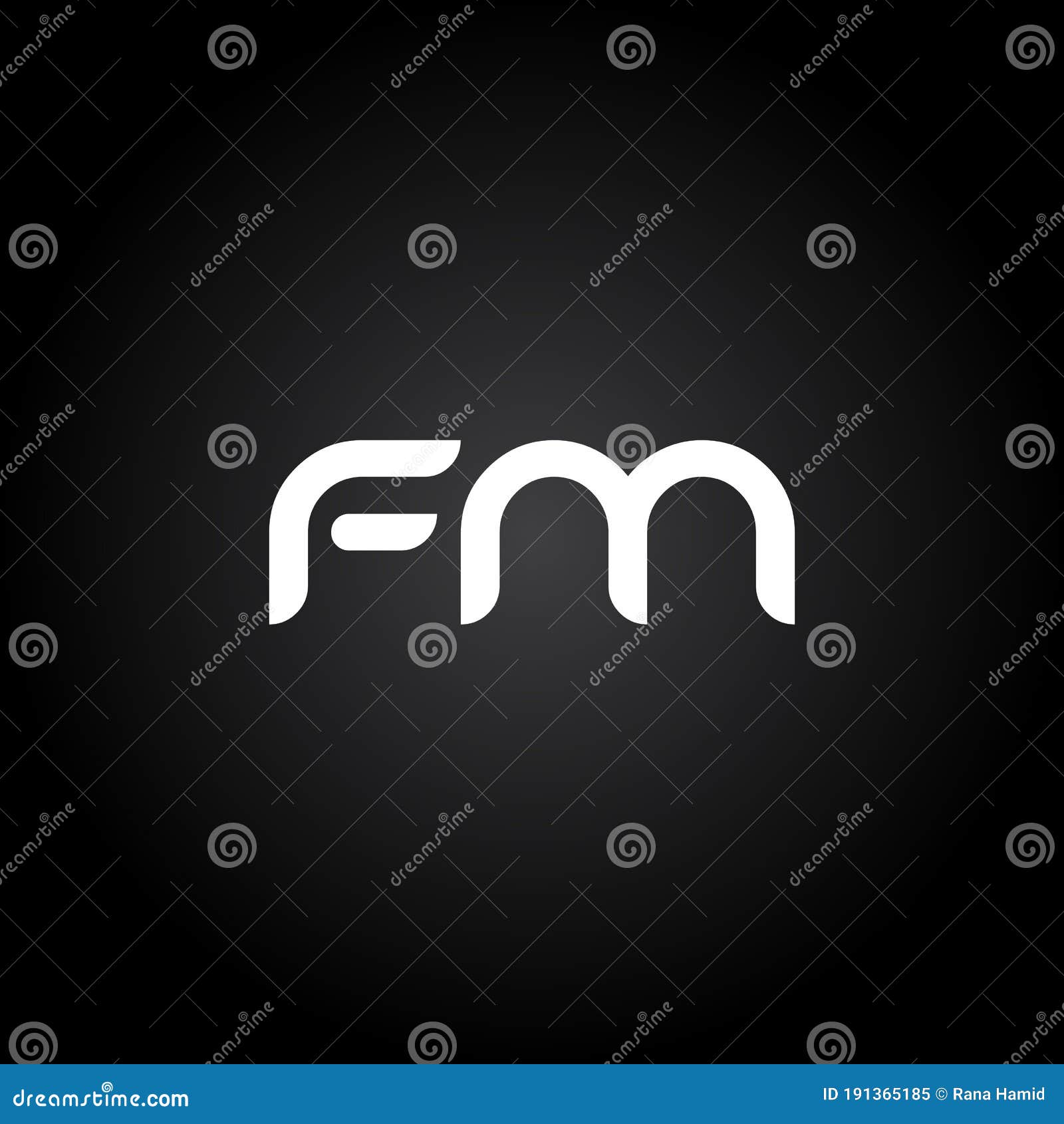 Initial FM Letter Logo with Creative Modern Business Typography Vector ...