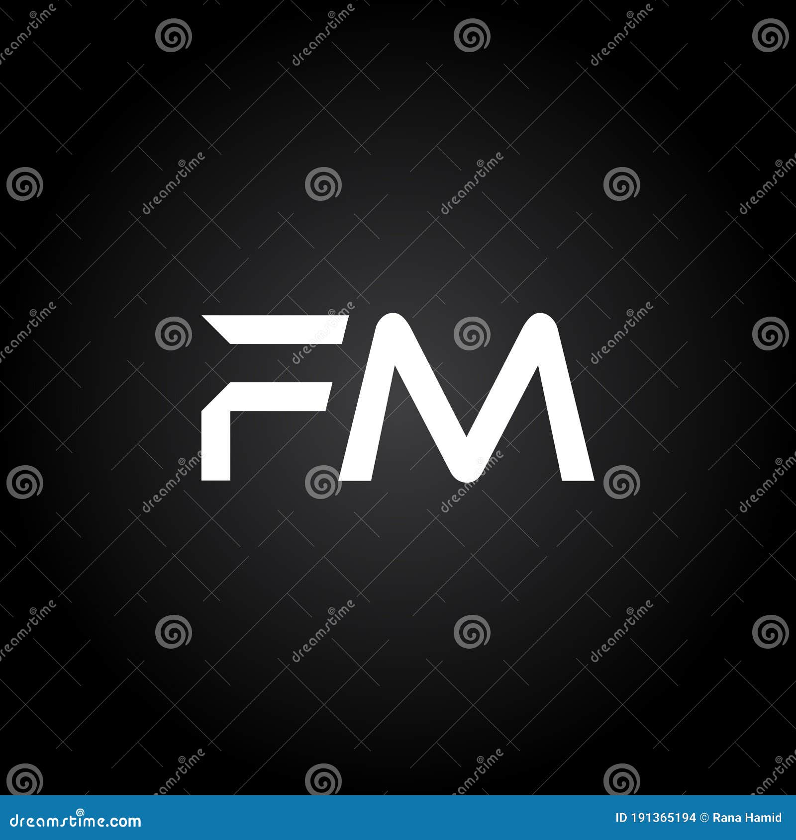 Initial FM Letter Logo with Creative Modern Business Typography Vector ...