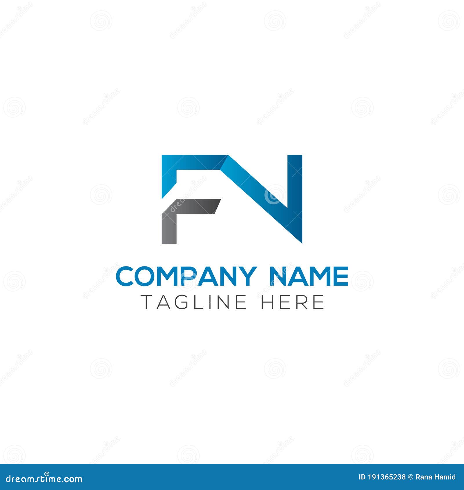 Initial FN Letter Logo with Creative Modern Business Typography Vector ...
