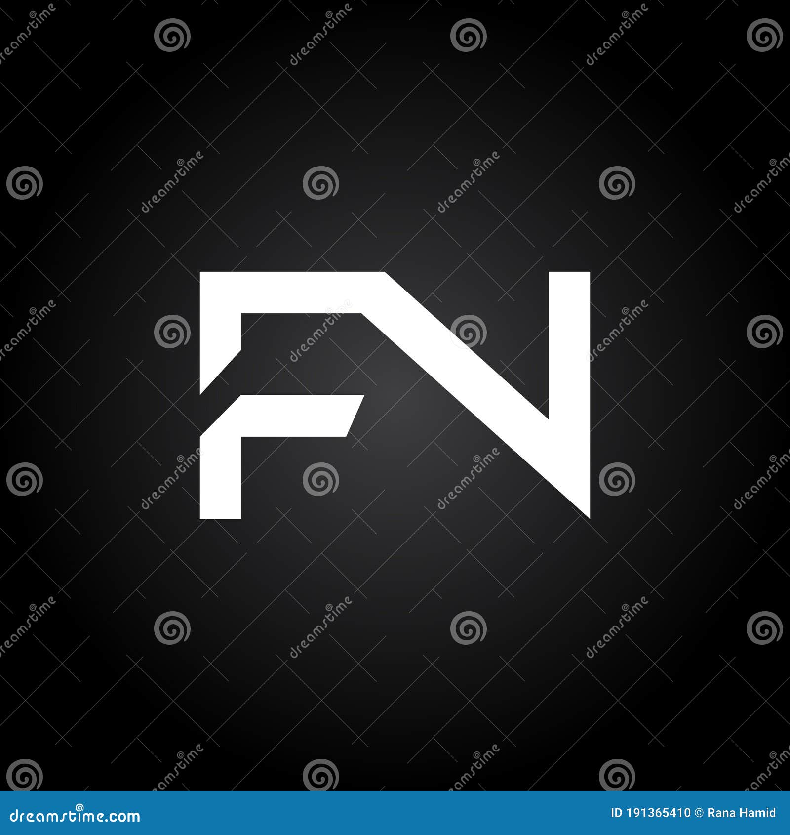 Initial FN Letter Logo with Creative Modern Business Typography Vector ...