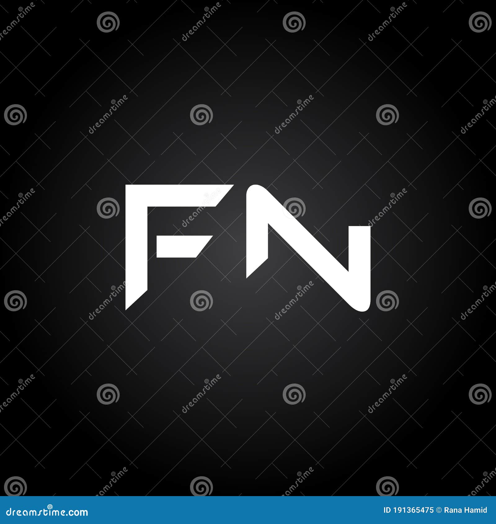 Initial FN Letter Logo with Creative Modern Business Typography Vector ...