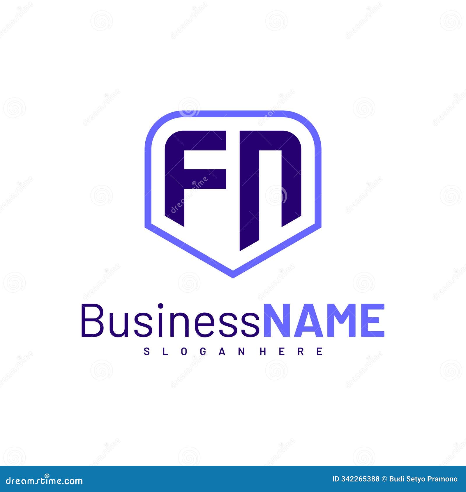 Initial FN Logo Design Vector Illustration, Creative Letter FN Logo ...