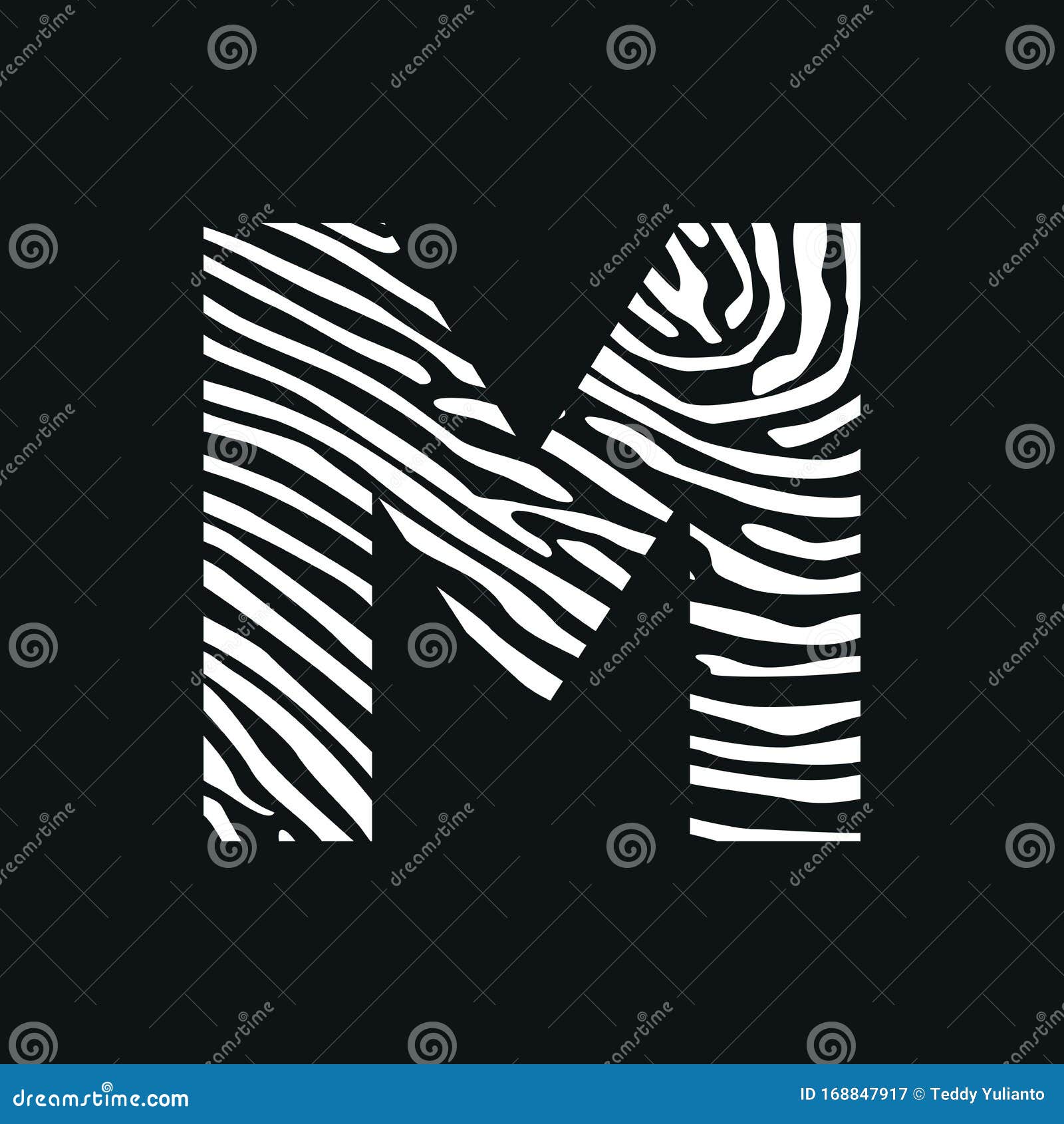 Initial Font Z Zebra Texture M Stock Vector - Illustration of abstract ...
