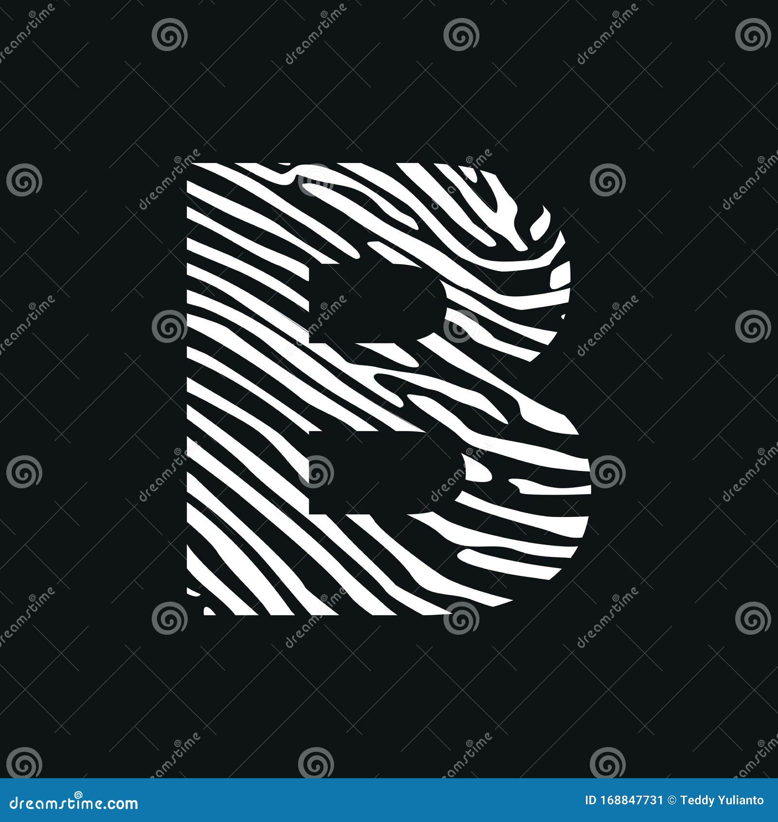Initial Font Z Zebra TextureB Stock Vector - Illustration of fauna ...